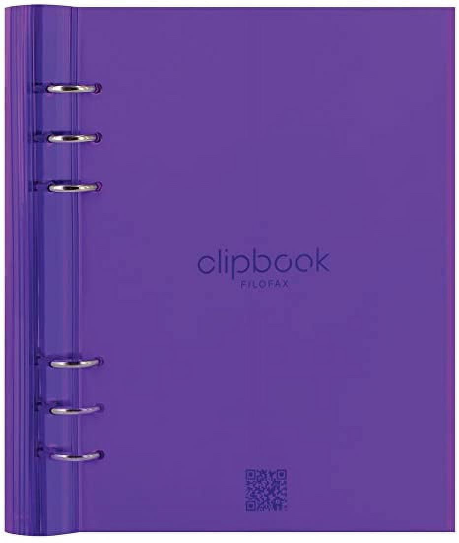 Filofax Clipbook, Purple Translucent Cover, A5, 8-1/4 x 5-3/4 (B023614 ...