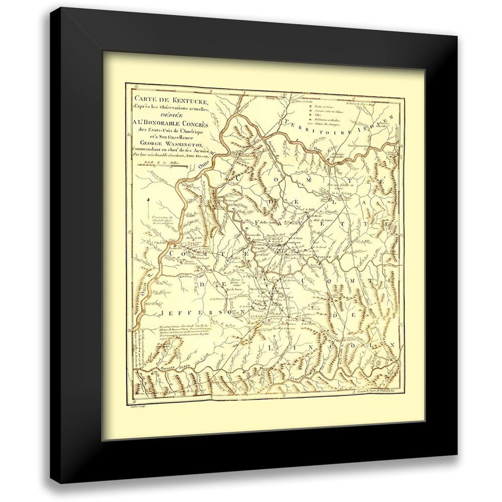 Filson 15x16 Black Modern Framed Museum Art Print Titled - Kentucky ...