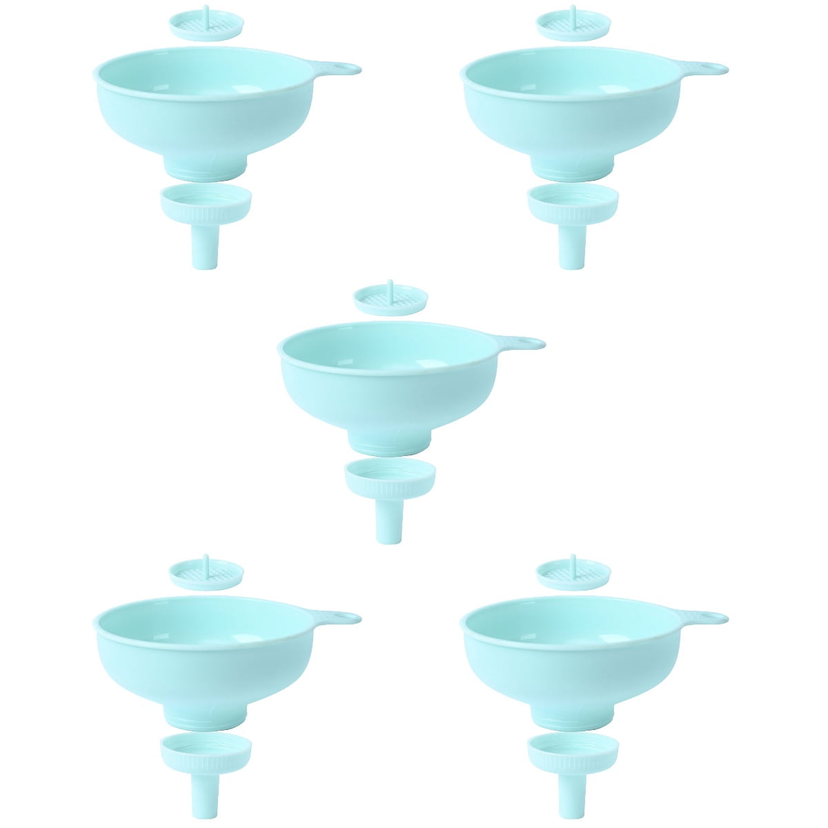 Filter 5 Pack Plastic Funnel Beverage Kitchen Funnels Wide Mouth Gadget ...