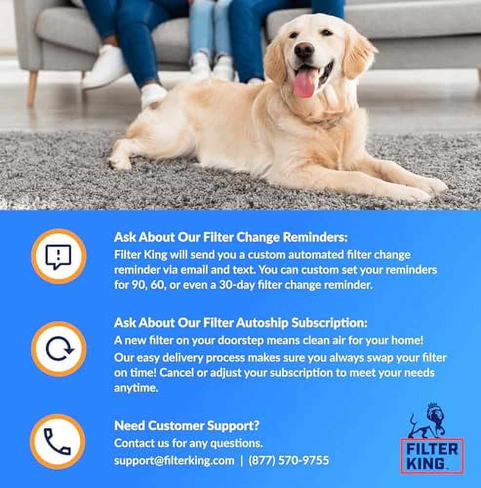 Filter King 24x24x2 Air Filter | 6-PACK | MERV 8 HVAC Pleated A/C ...