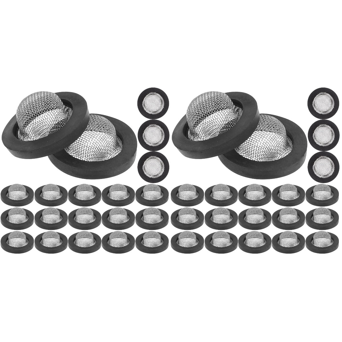 Filter Kit 60 Pcs Inlet Hose Screen Garden Washers Quarter Mesh Gasket ...