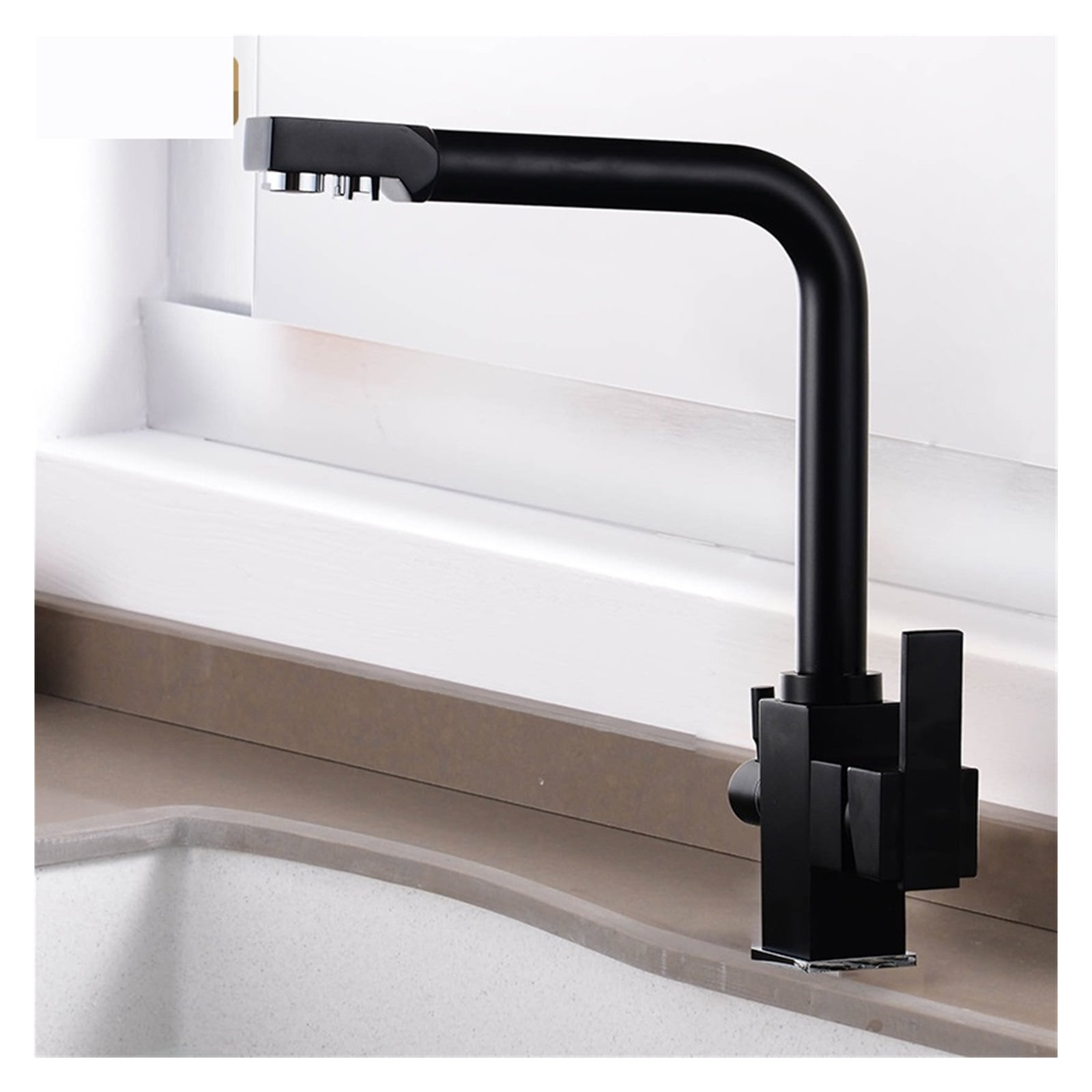 Filter Kitchen Hot and Cold Single Hole Chrome Filter Kitchen Sink ...