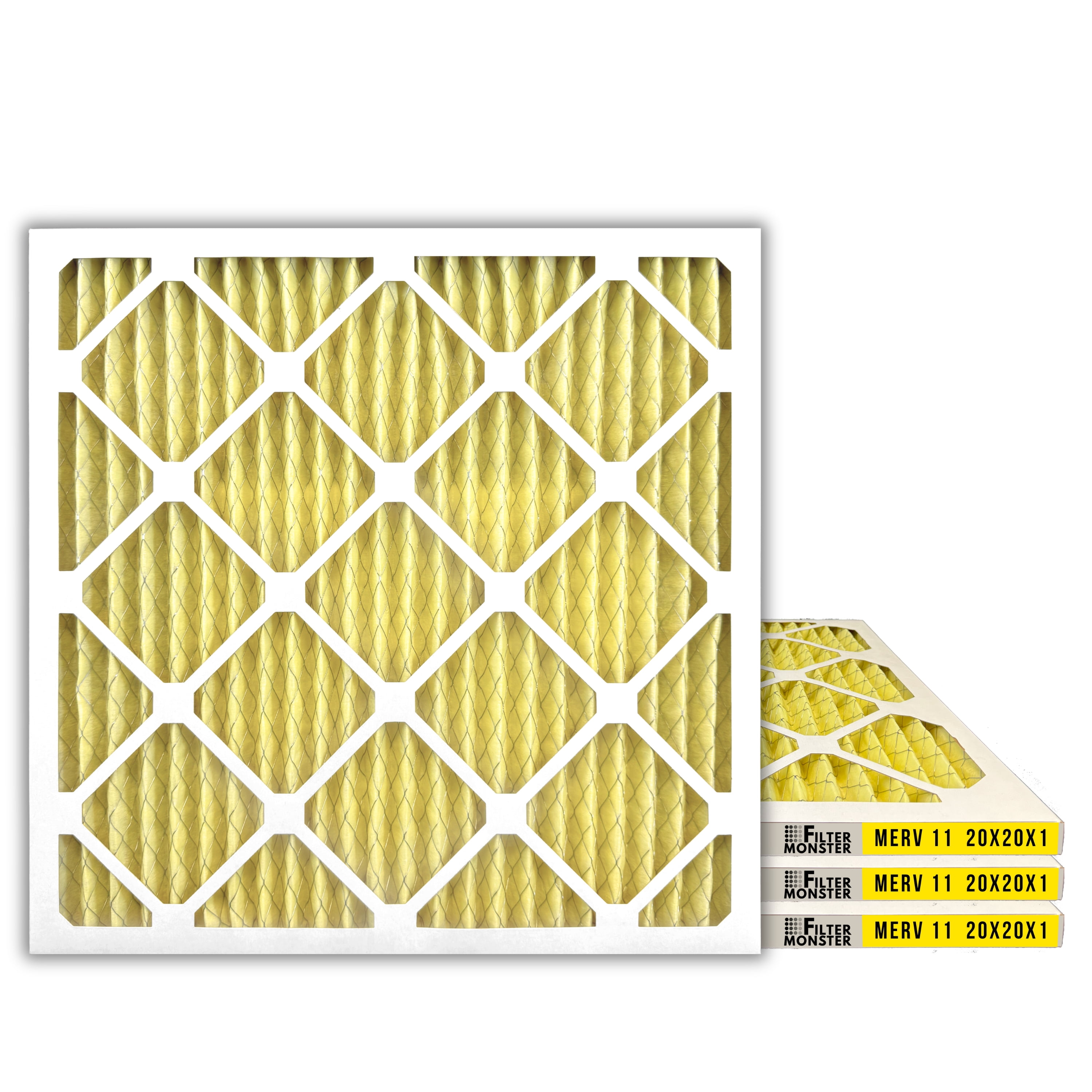 Filter-Monster 20x20x1 Allergen Defense MERV 11 HVAC Air Filter, 4pk ...