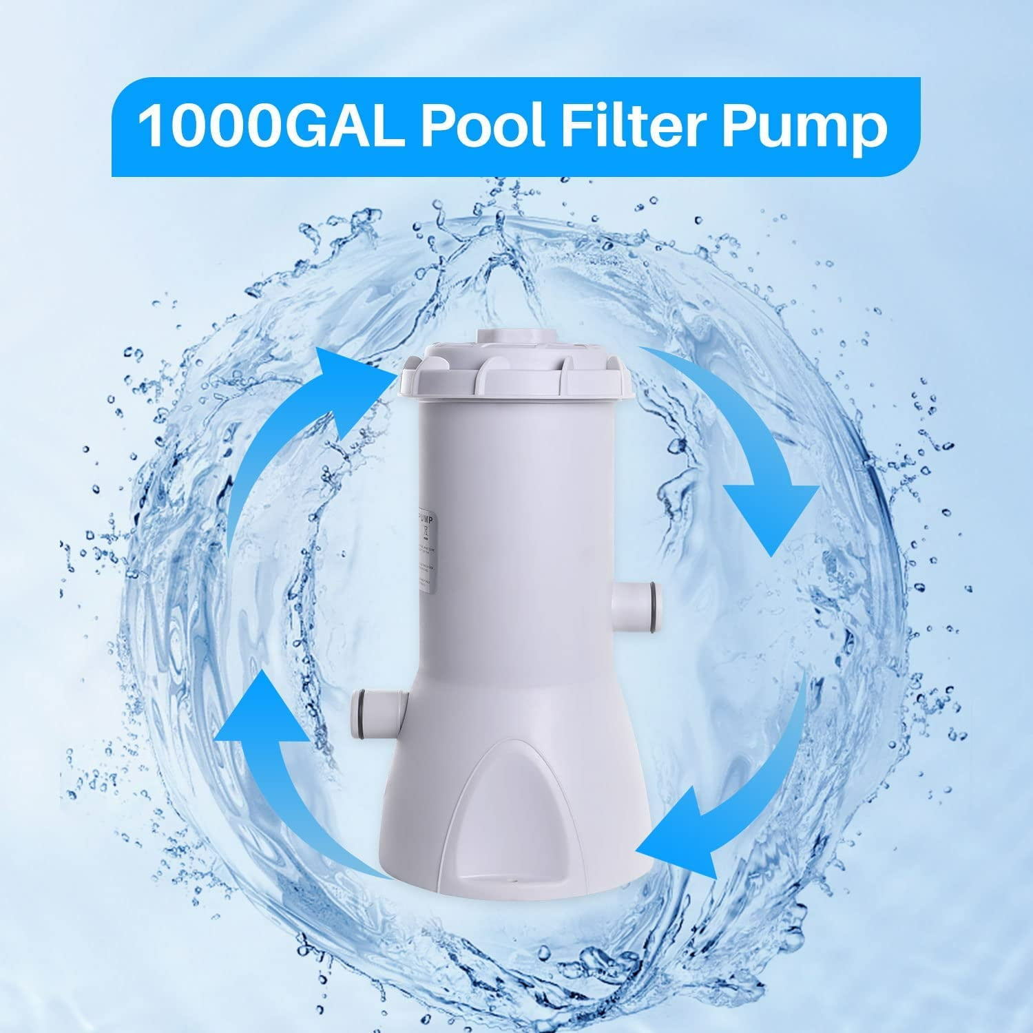 Filter Pump for Above Ground Pools, Swimming Pool Filter Pump for Metal ...
