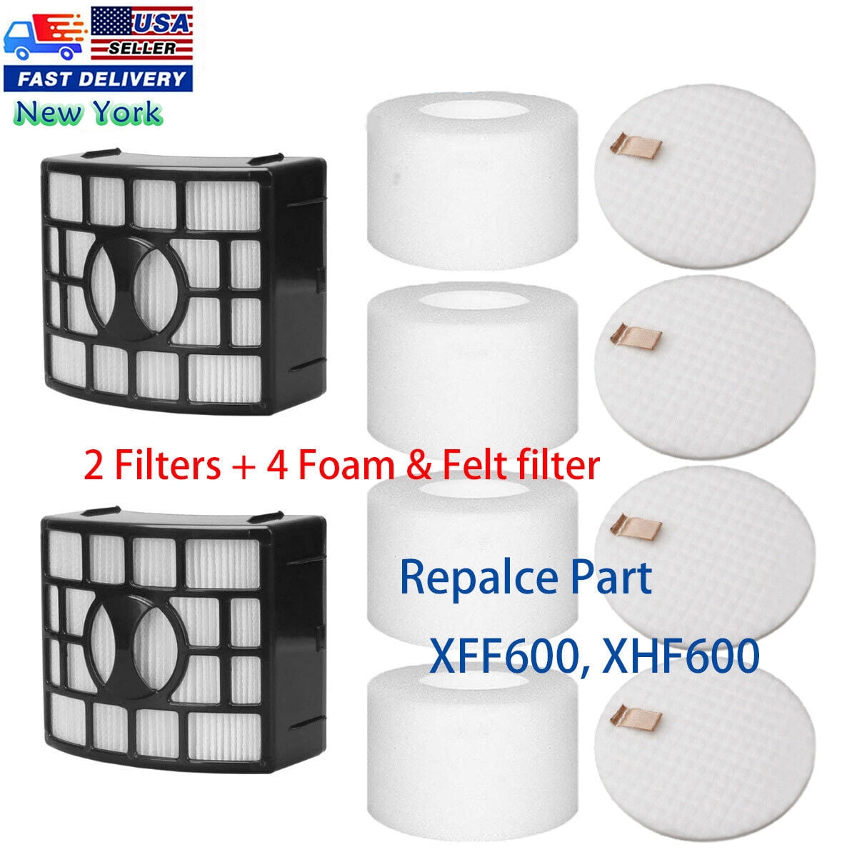 1 HEPA+2 Foam&Felt Filter For Shark NV770, NV771, UV700, ZU701, NV600 ...