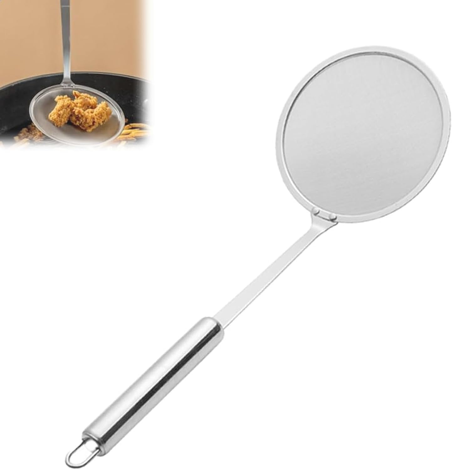 Filter Scoop Stainless Steel Fat Skimmer Spoon, Fine Mesh Oil Strainer ...