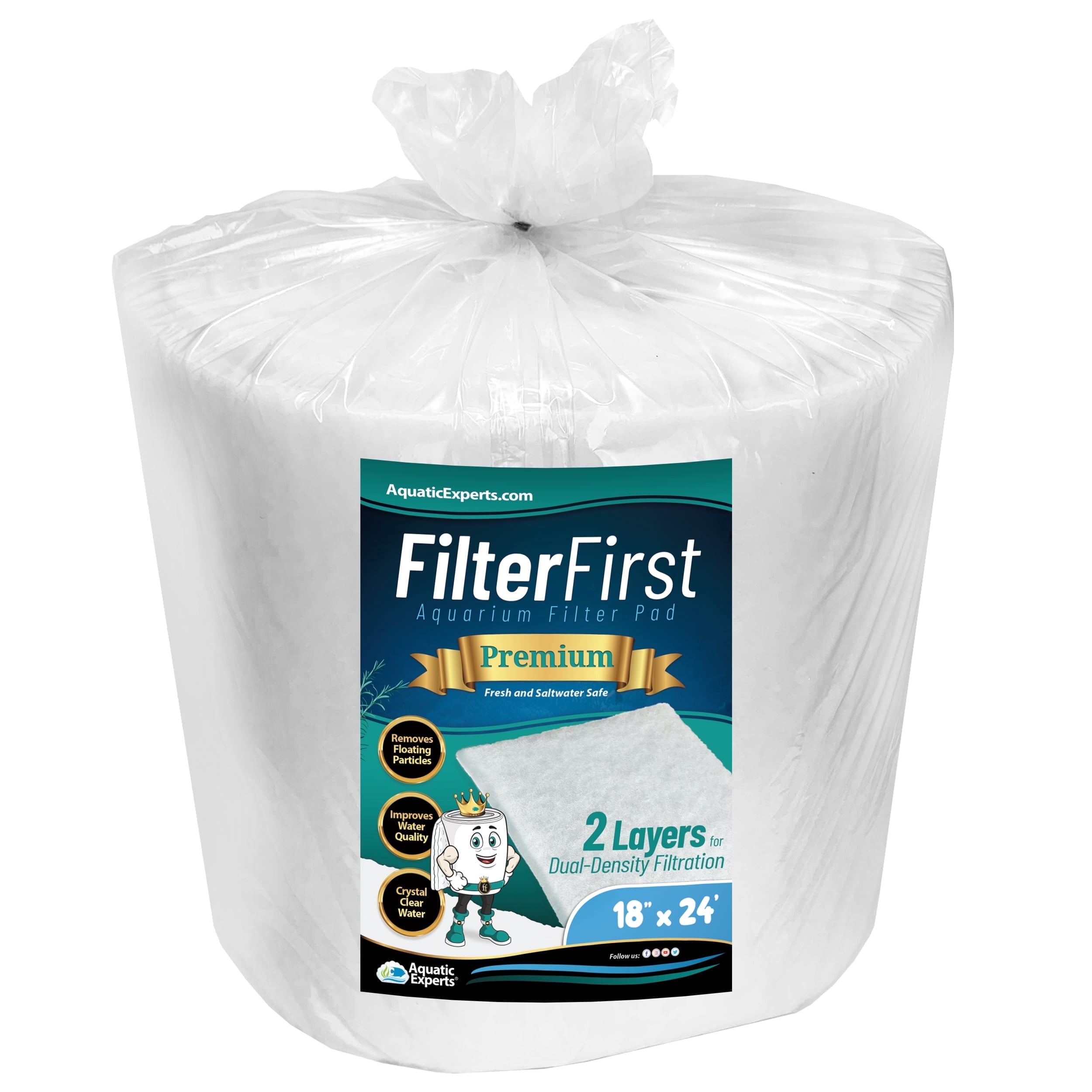 Aquatic Experts - FilterFirst Aquarium Filter Pad Media Roll Crystal ...