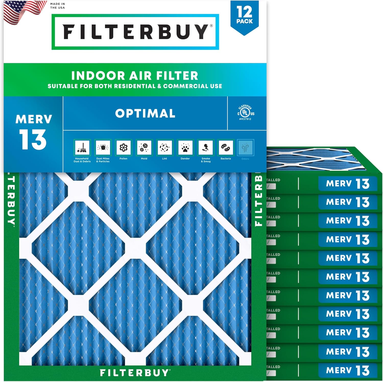 Protect Plus True Blue Air Filter (Set of 12) - Walmart.com