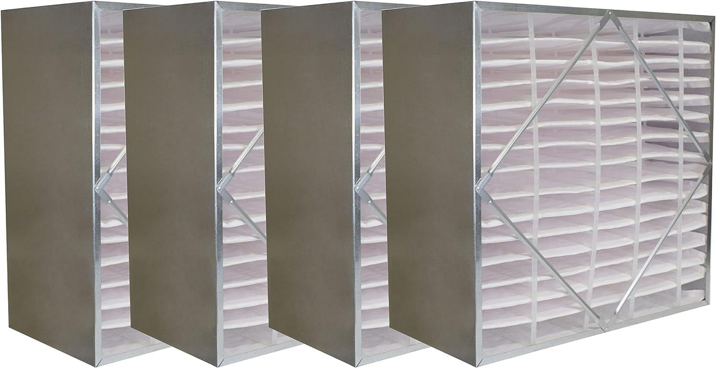 Filterbuy 20x20x12 MERV 13 No Header, Rigid Cell Box Filters HVAC ...
