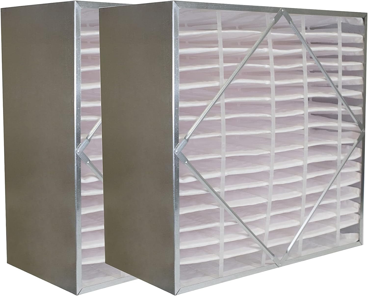 Filterbuy 20x20x6 MERV 13 No Header, Rigid Cell Box Filters HVAC ...