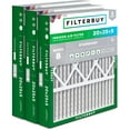 Filterbuy 20x25x5 MERV 8 Pleated HVAC AC Furnace Air Filters ...