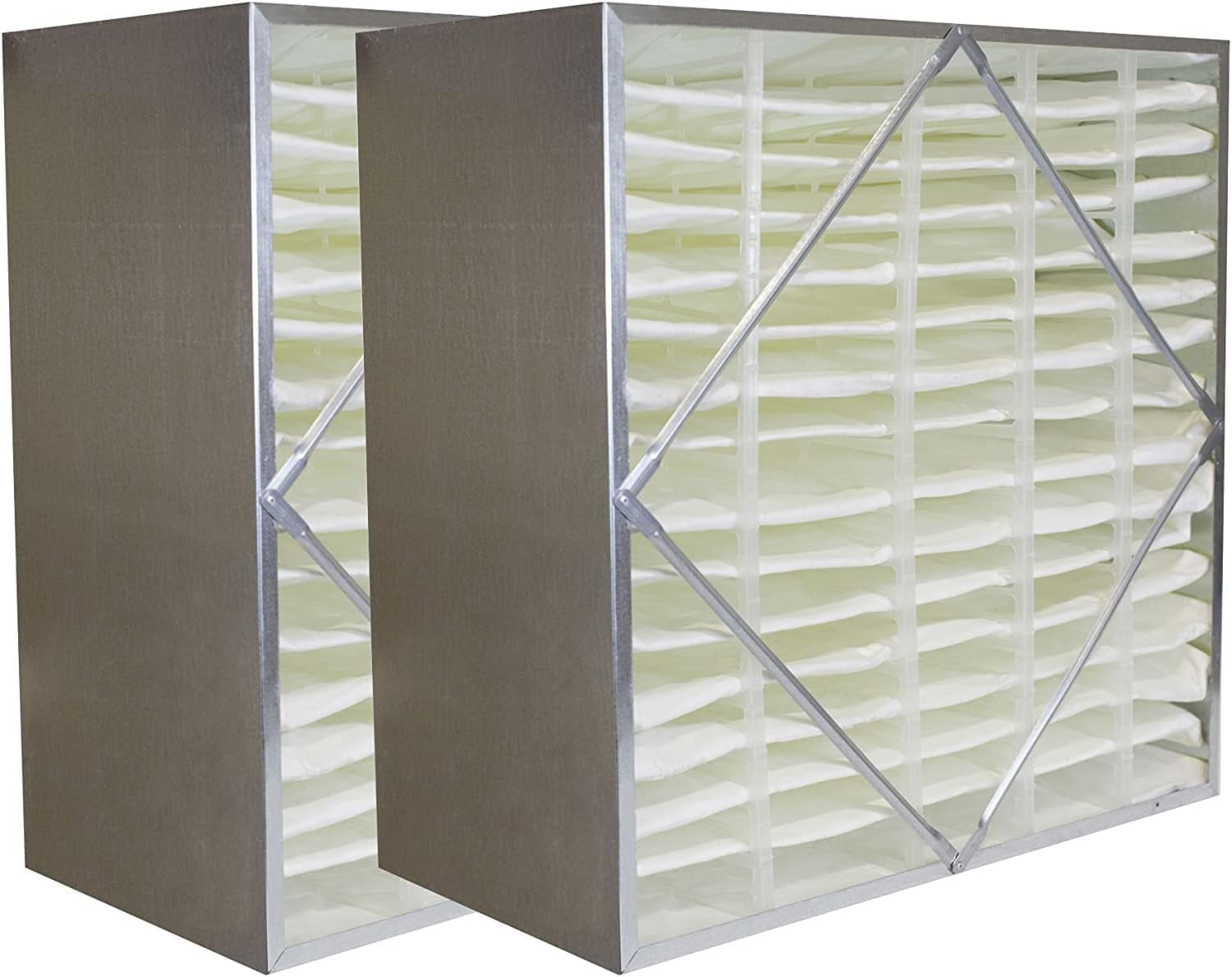 Filterbuy 24x24x12 MERV 14 No Header, Rigid Cell Box Filters HVAC ...
