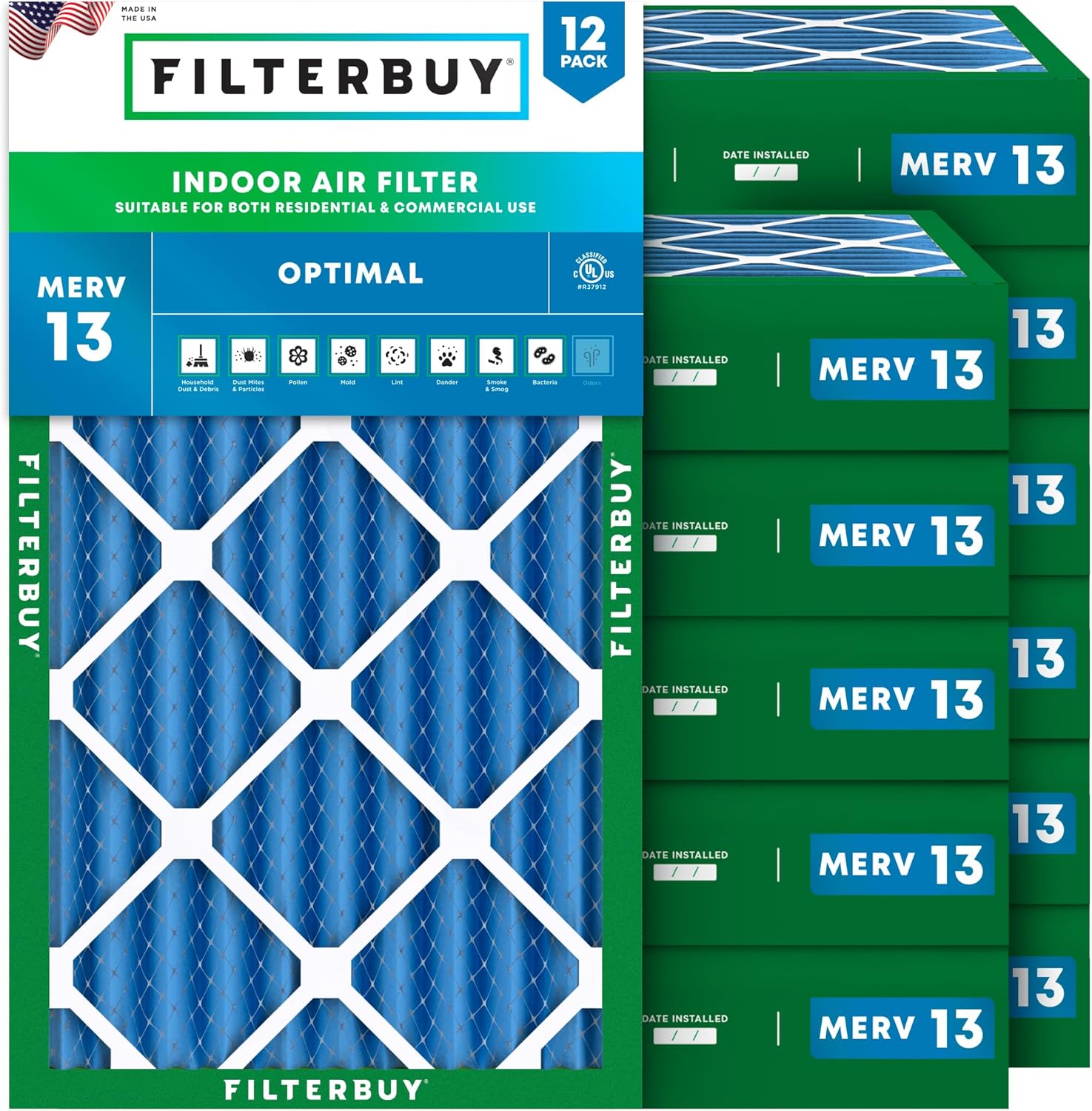 Protect Plus True Blue Air Filter (Set of 12) - Walmart.com
