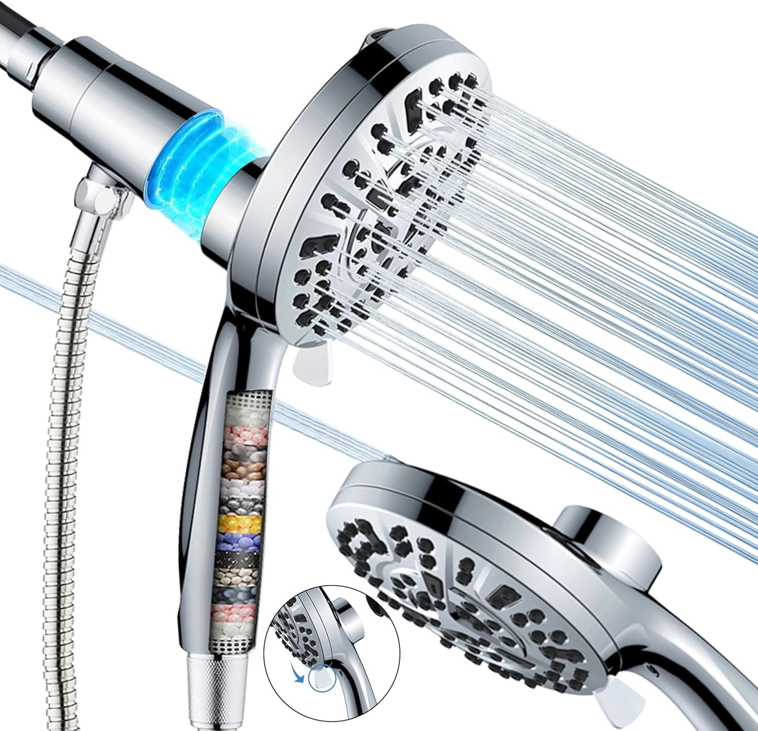Filtered Shower with Handheld - 10 Modes High Filter Showerhead for ...
