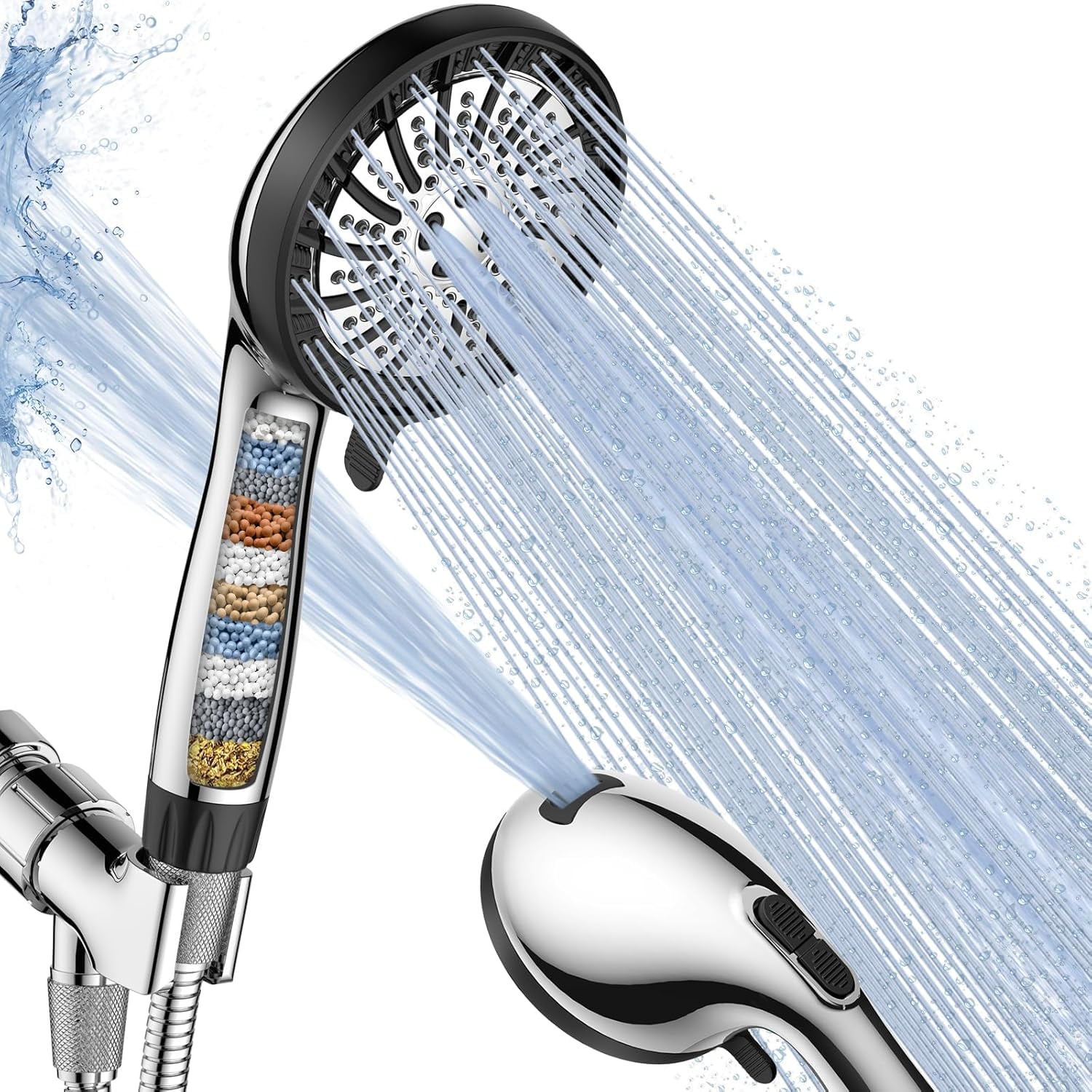 Filtered Shower with Handheld, High 8 Showerhead with Filters ...
