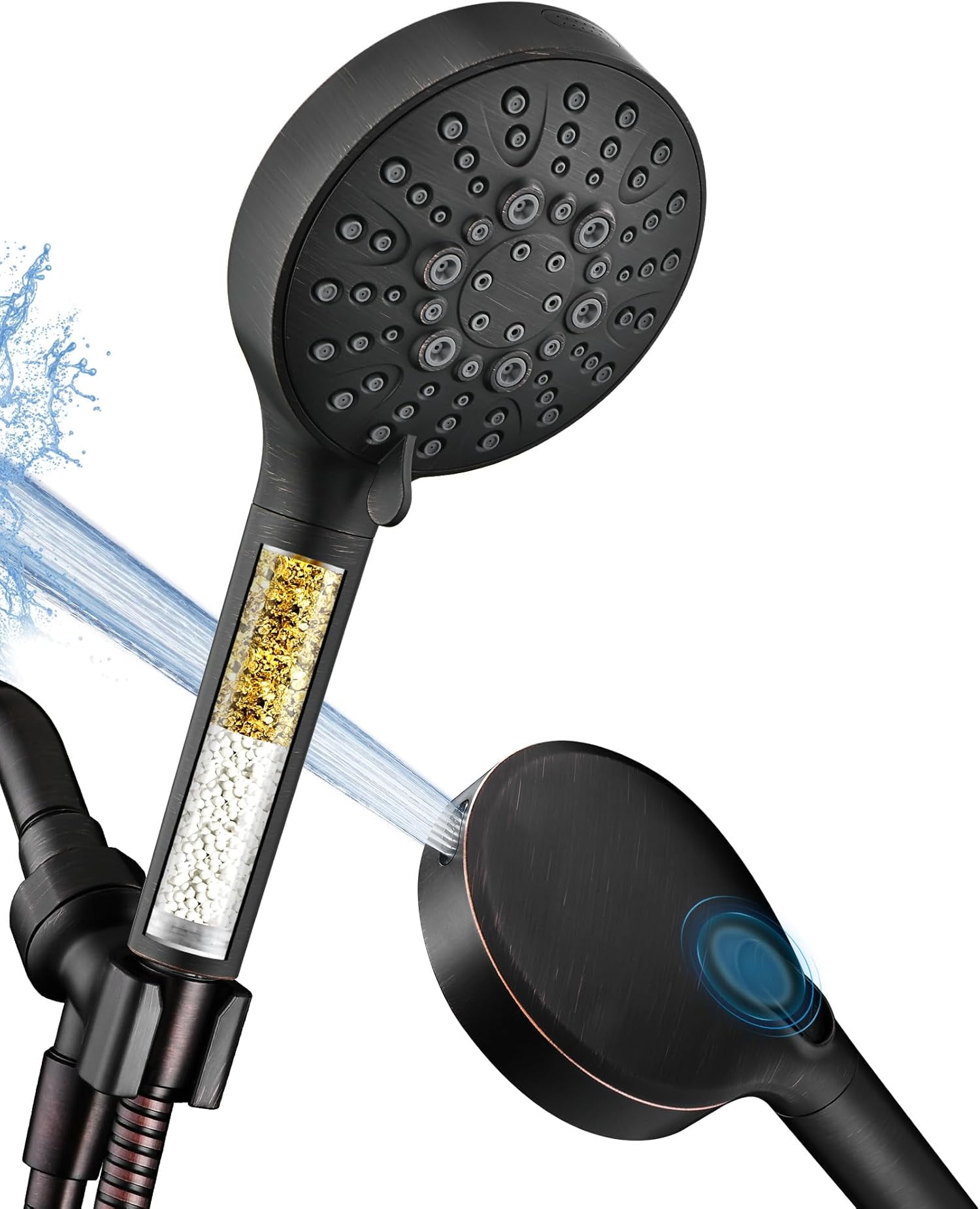 Filtered Shower with Handheld, High 9 Mode Showerhead with Long Hose ...