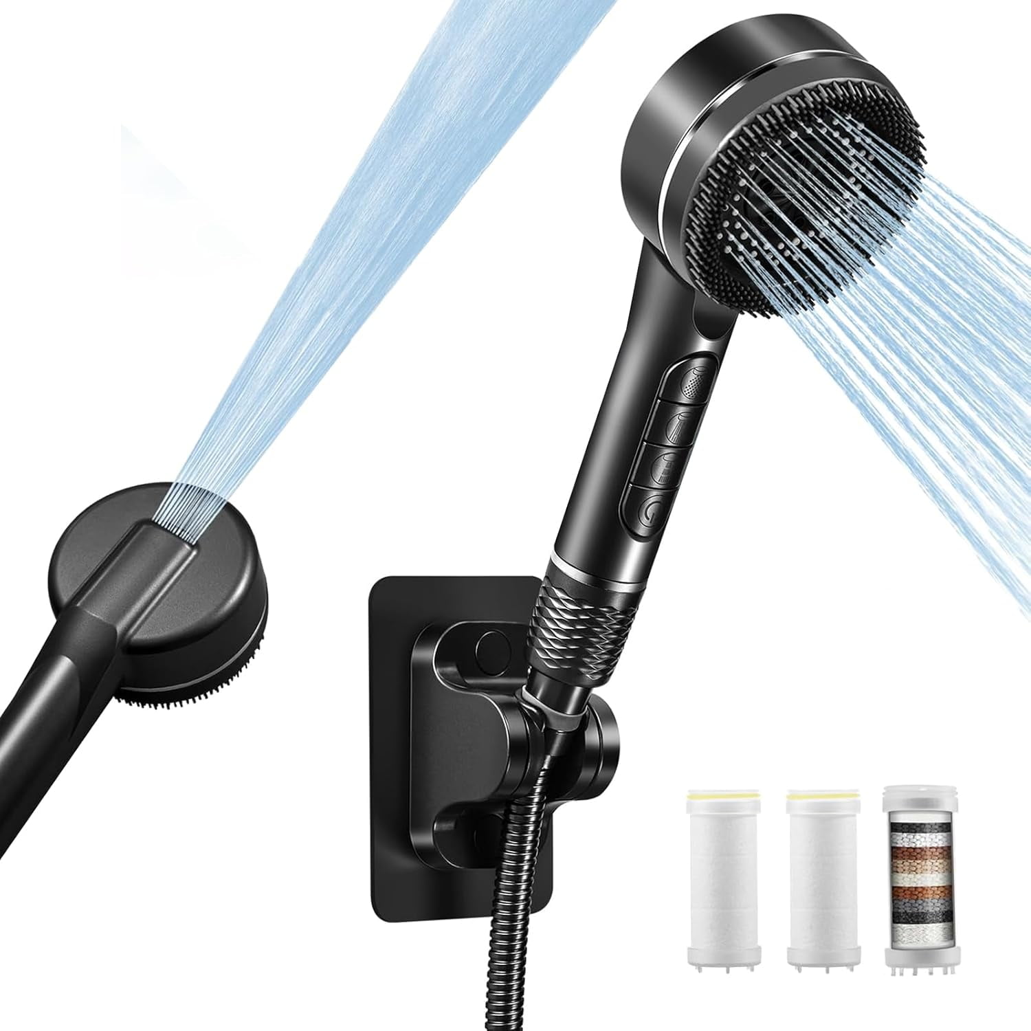 Filtered Shower Head, 4 Spray Modes ShowerHead with Handheld,High ...