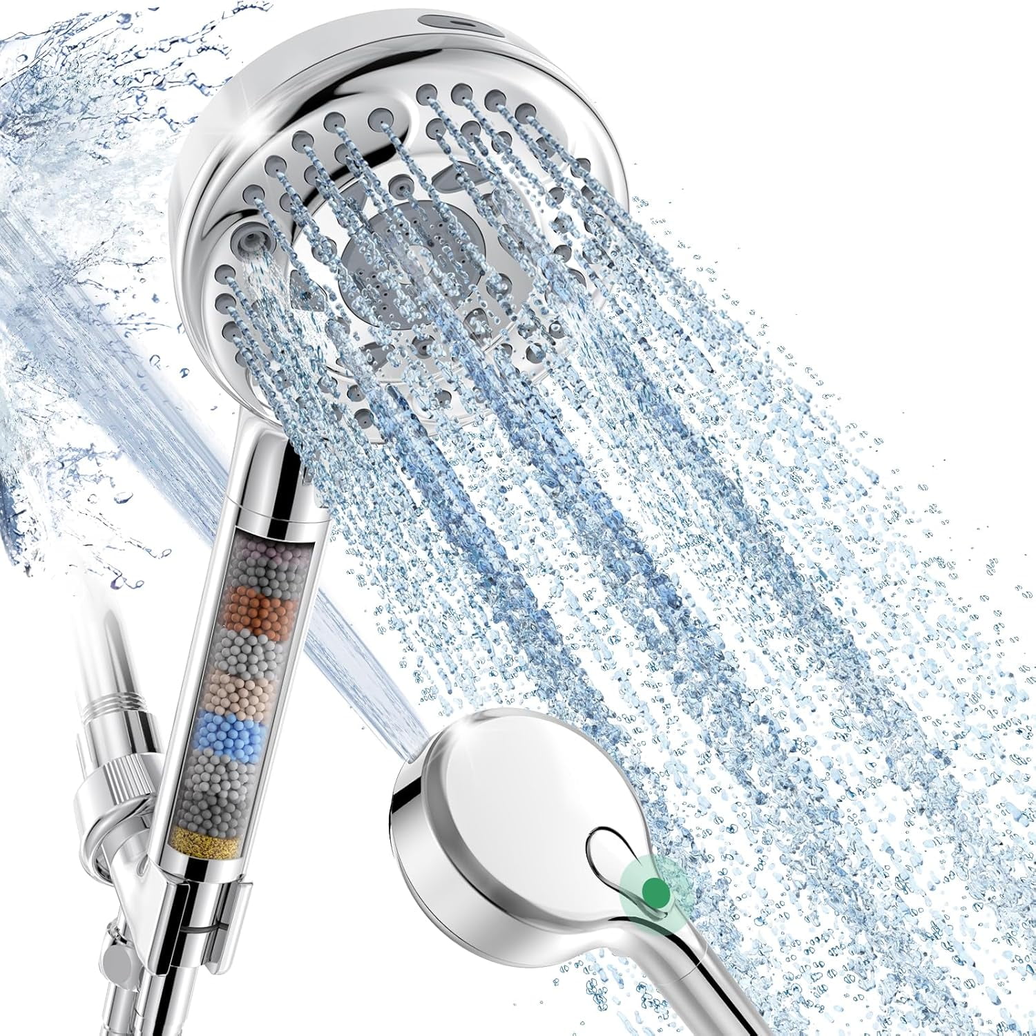 Filtered Shower Head with Handheld, 9-Spray Setting Detachable ...