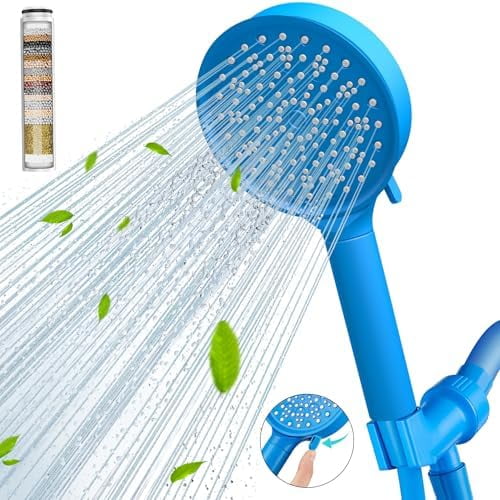 Filtered Shower Head with Handheld, High Pressure 6 Spray Mode ...