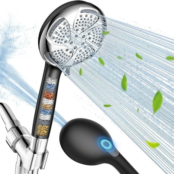XUERUI-Filtered Shower Head with Handheld - High Pressure 6 Modes, 120 ...