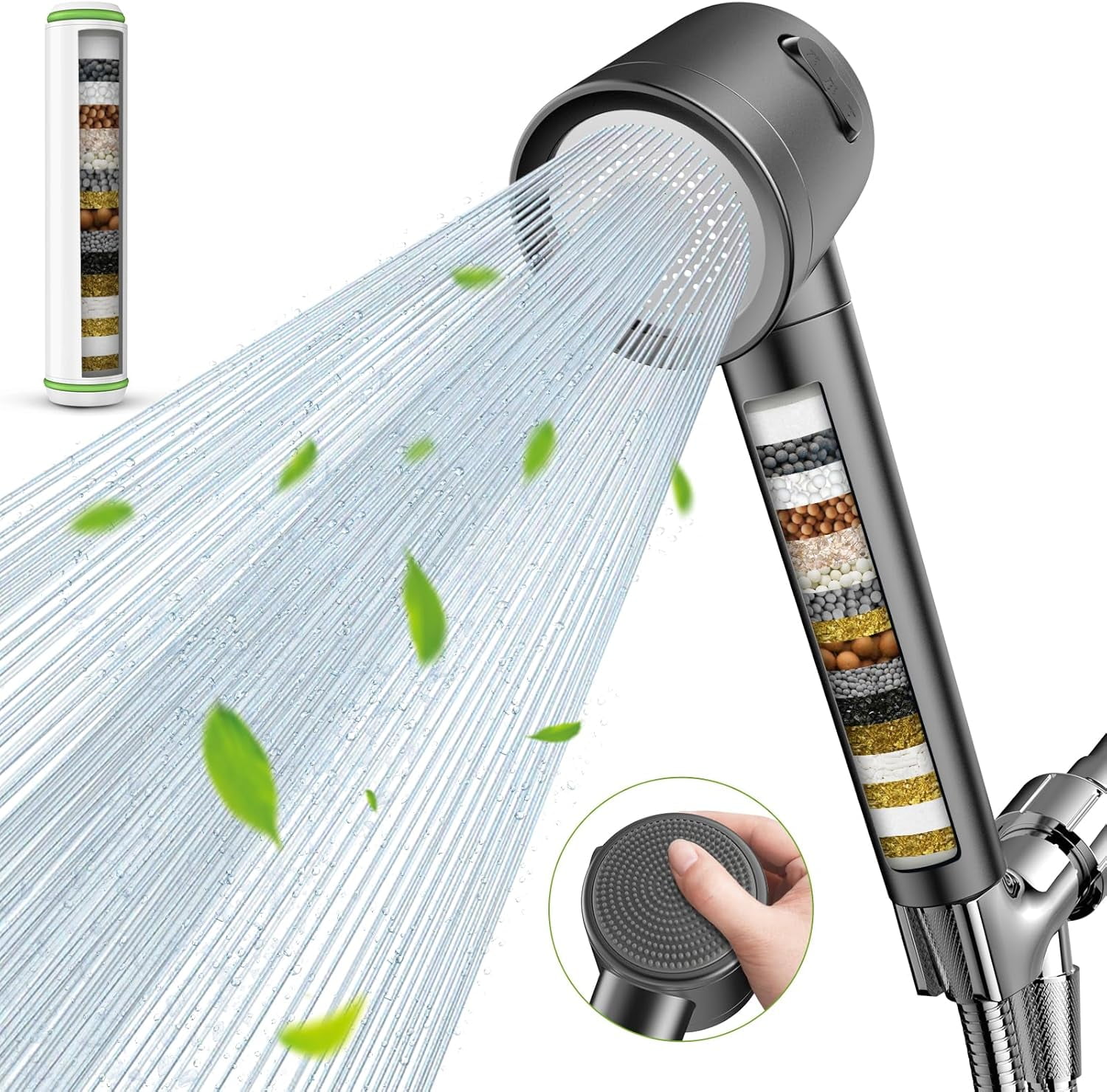Filtered Shower Head with Handheld - High Pressure Shower Head, Shower ...