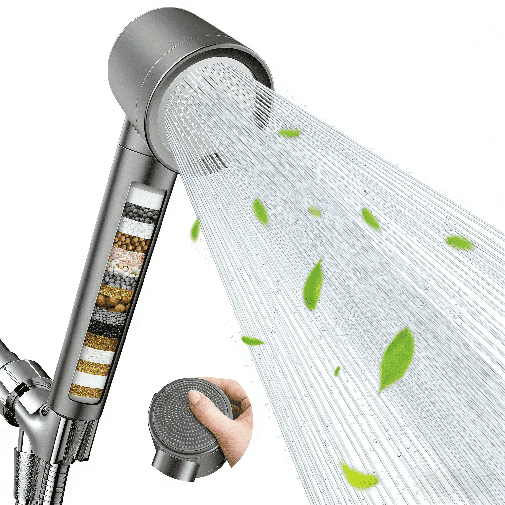 Filtered Shower Head with Handheld, High Pressure Shower Heads with 3 ...