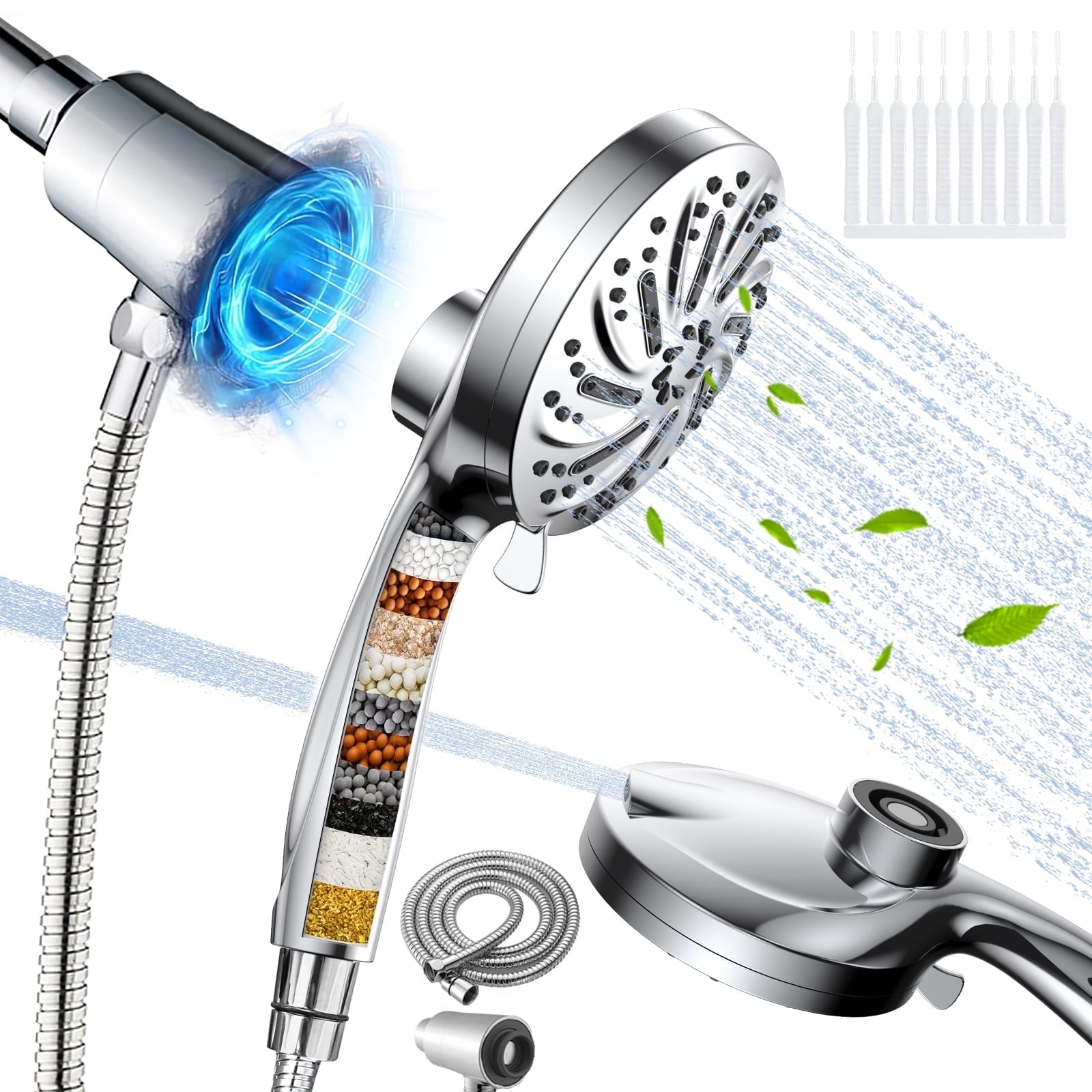 YDLW Magnetic Showerhead with Filter, 10 High Pressure Spray Modes ...