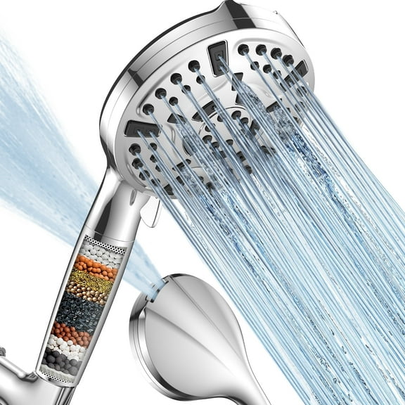 Filtered Shower Head with Handheld, High Pressure 6 Spray Mode ...