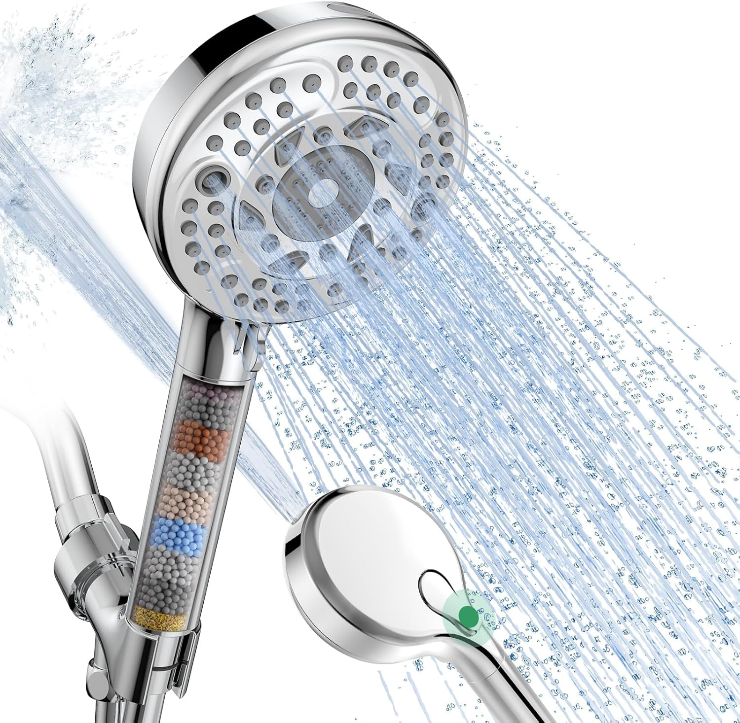 Filtered Shower Head with Handheld, 9-Spray Setting Detachable ...