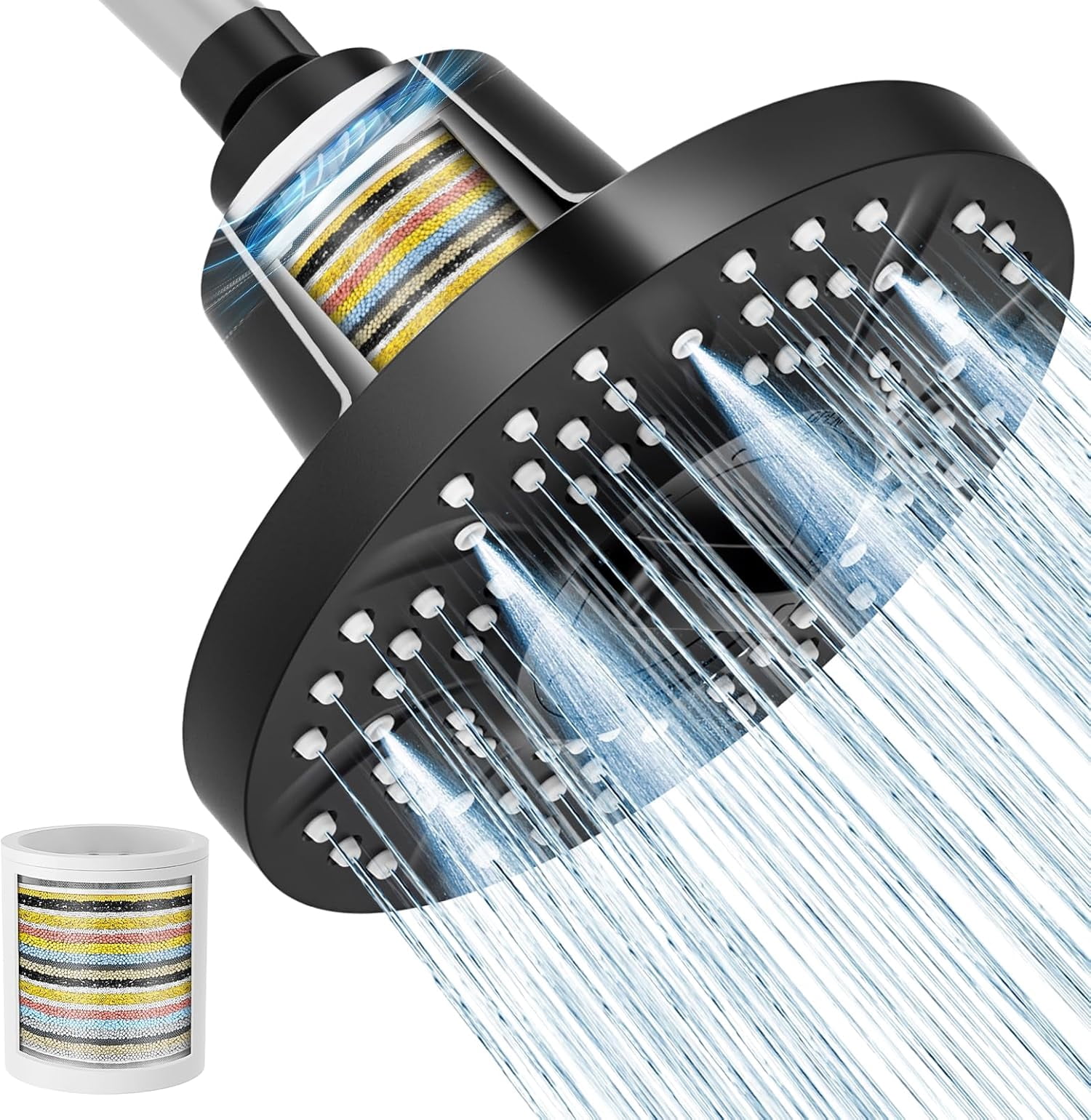 Filtered Shower with Filters, 20-Stage Shower Filter for Hard Water ...