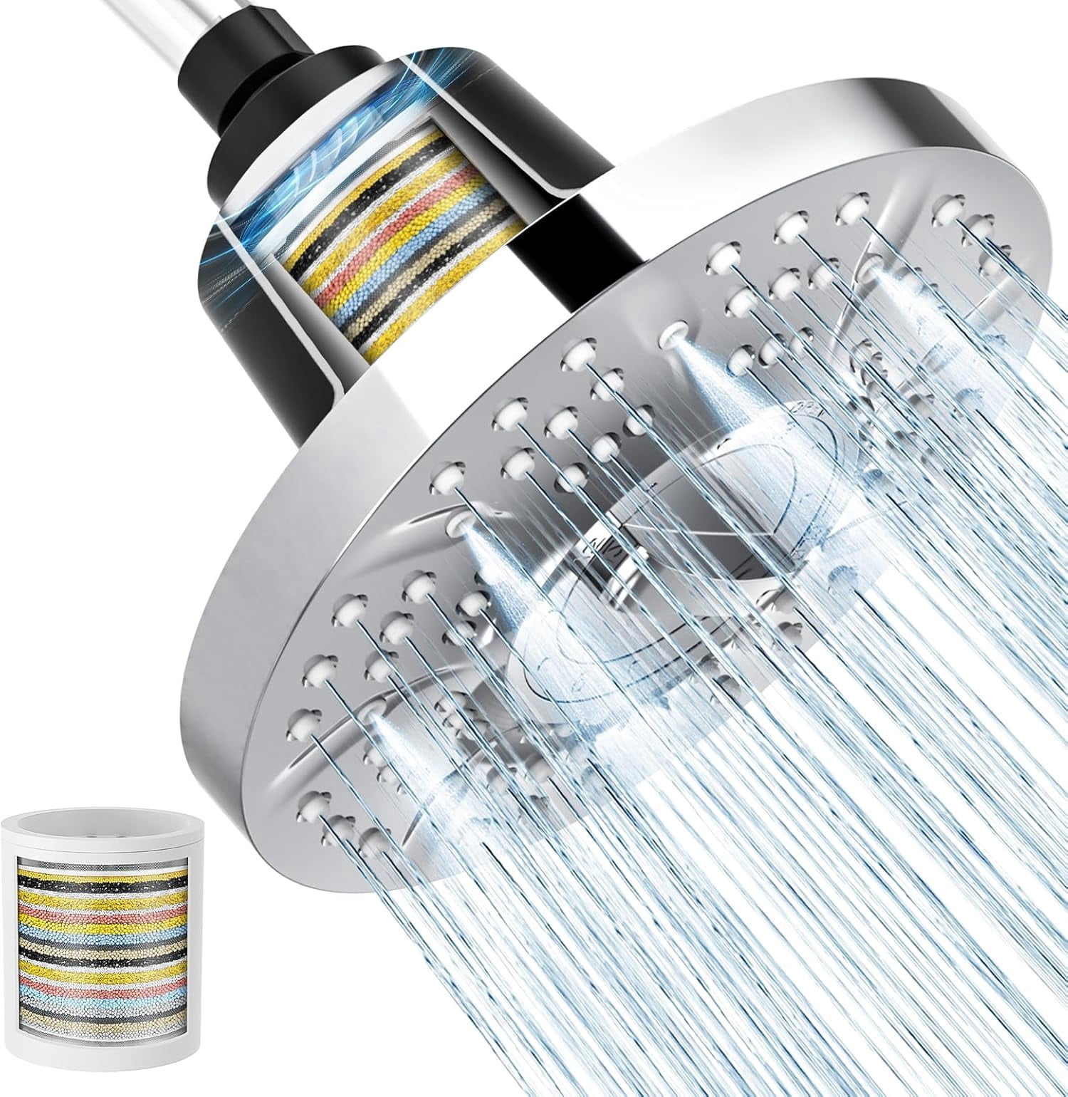 Filtered Shower with Filters, 20-Stage Shower Filter for Hard Water ...