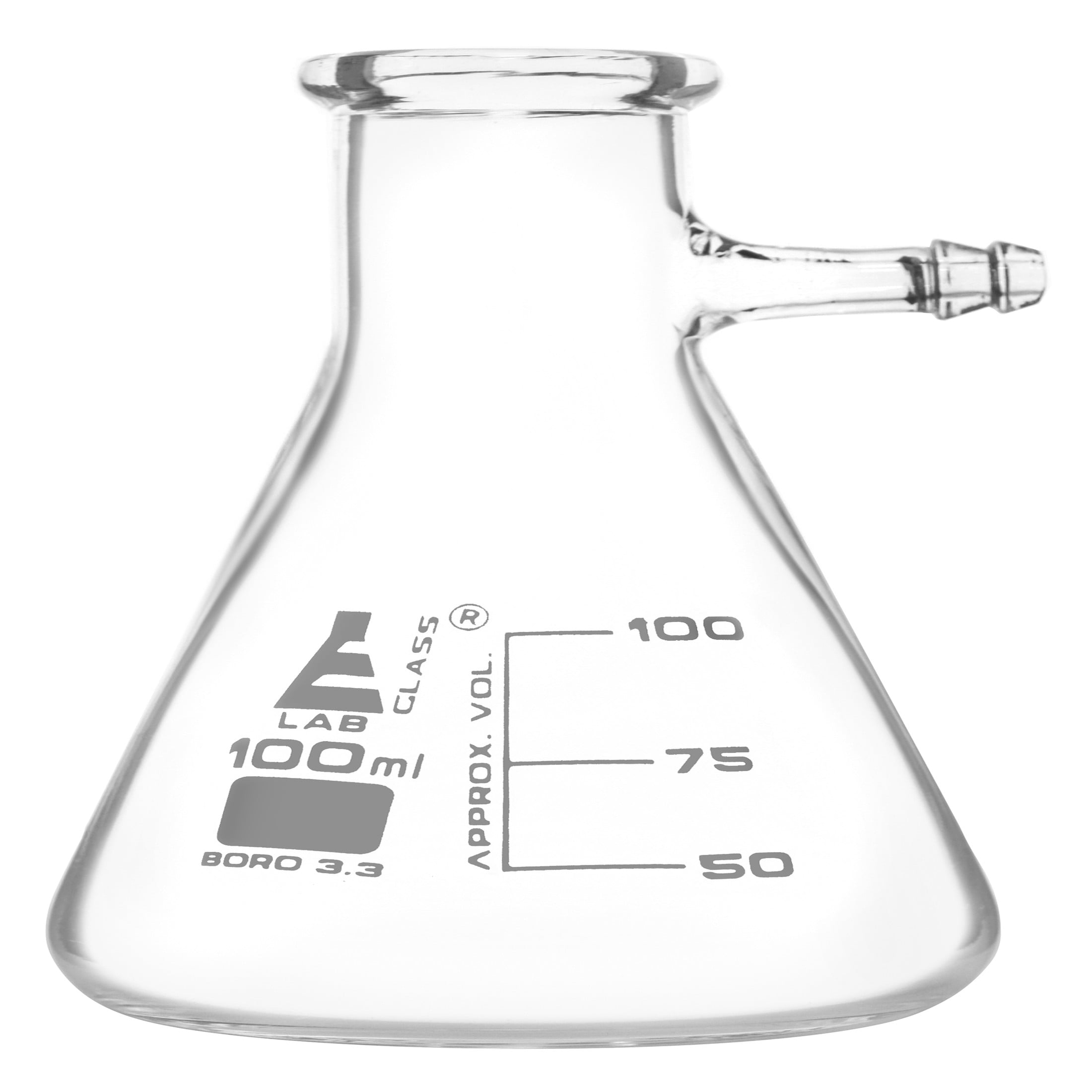 Filtering Flask, 100ml - Integral Side Arm - White Graduations ...