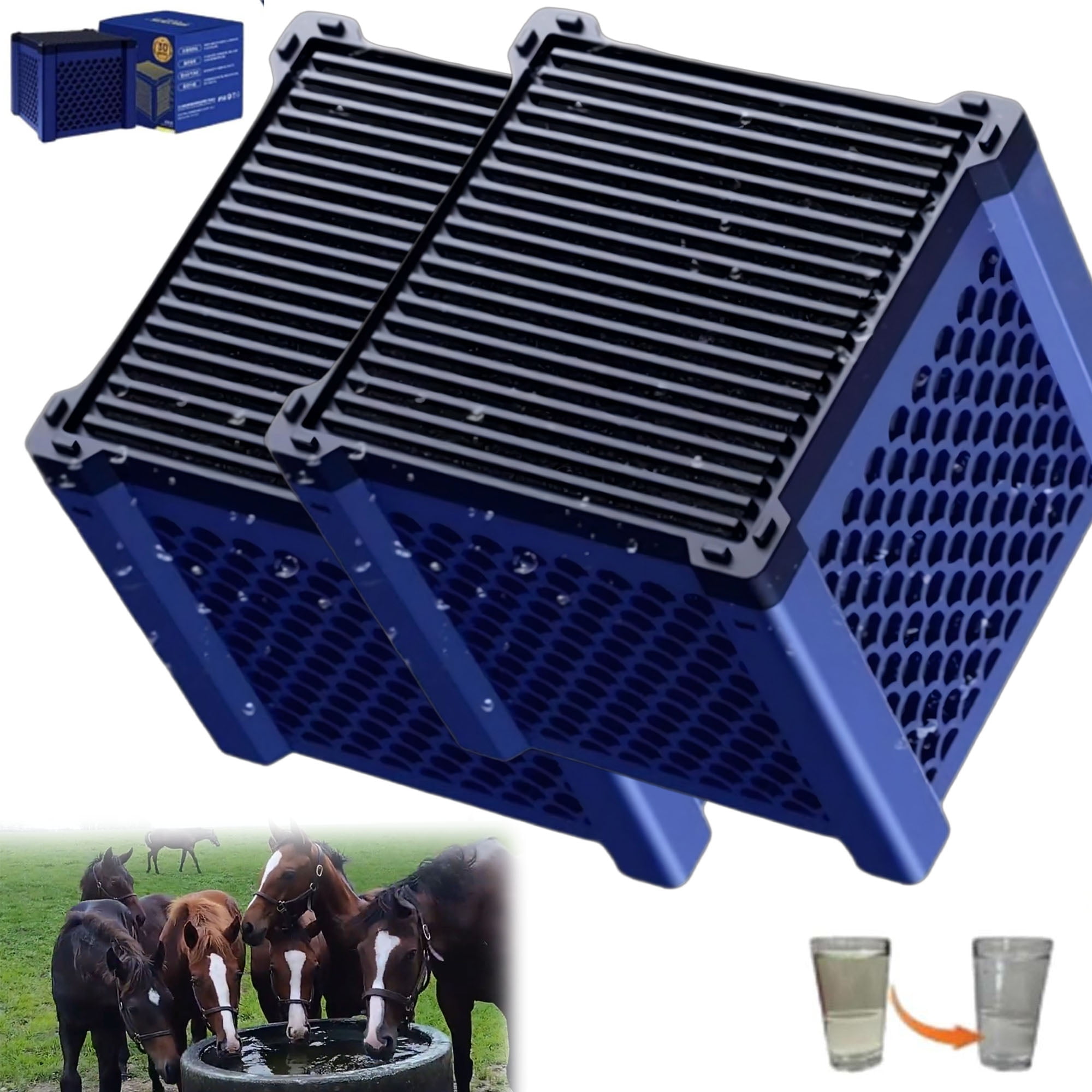 Filternatur Horse Water Trough Filter, Purecube 2.0 - for Cleaning Your ...