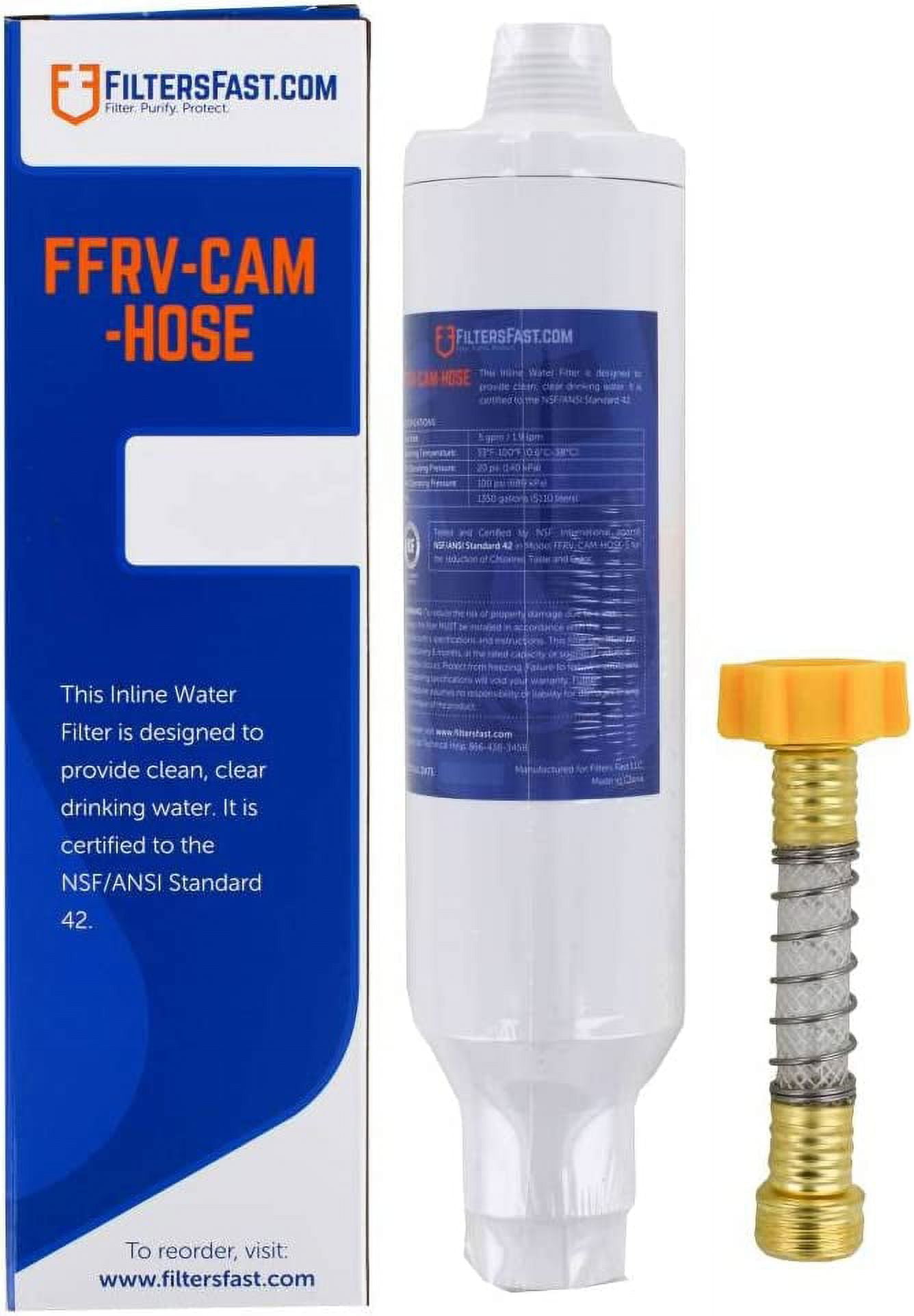 Filters Fast FFRV-CAM-HOSE Inline Water Filter with Flexible Connector ...