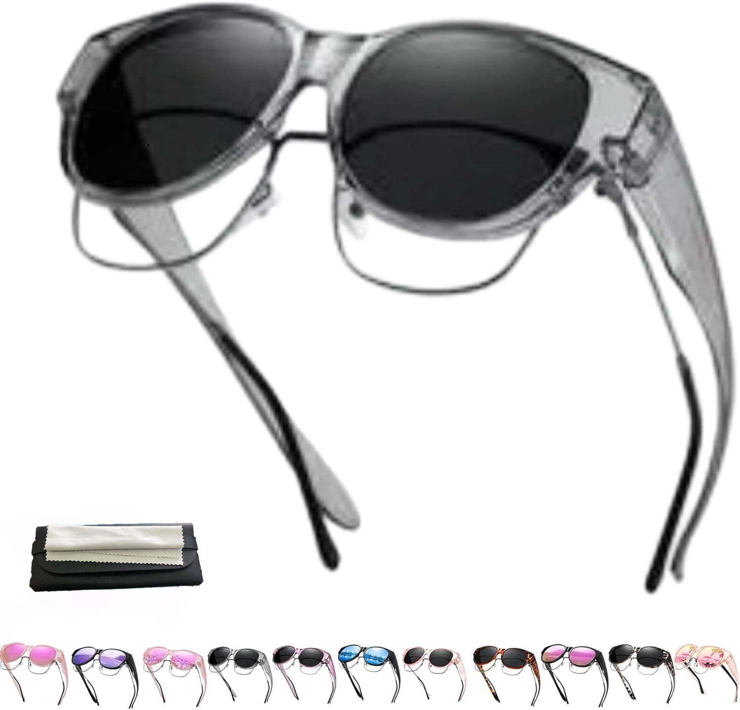 Filterseed polarized sunglasses, 2025 new polarized UV400 protection, fashionable round cat-eye ...