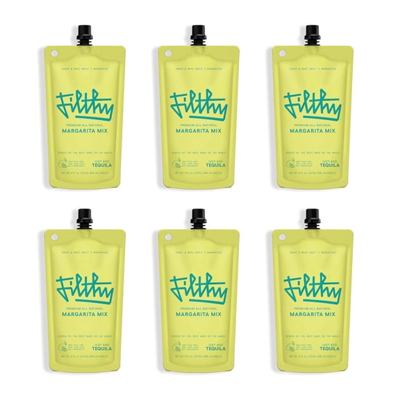 Filthy Margarita Mix 8oz Pouch, 6-Pack - Premium Quality - Walmart.com