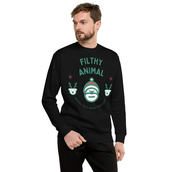Filthy animal Ugly Christmas Sweater Sweatshirt – Funny Holiday ...
