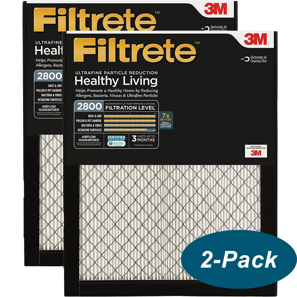 3M Filtrate Ultrafine Particle Reduction AC Air Filter, 16x25x1'', MPR ...