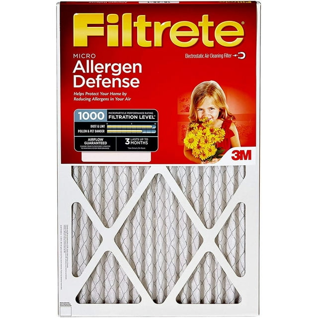 Filtrete 12x12x1, AC Furnace Air Filter, MPR 1000, Micro Allergen Defense, 4-Pack - Walmart.com