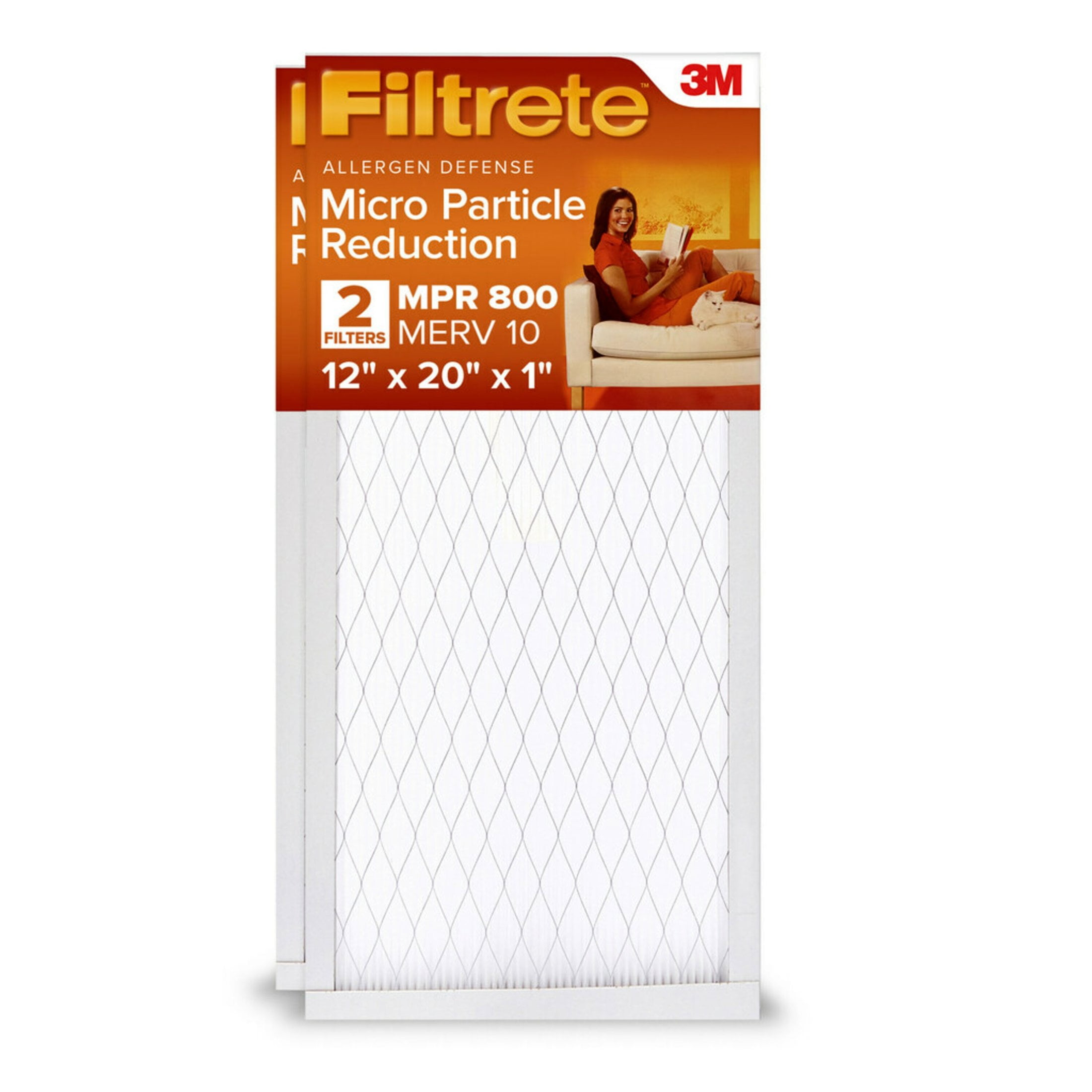 Filtrete 12x20x1 Air Filter, MPR 800 MERV 10, Micro Particle Reduction ...