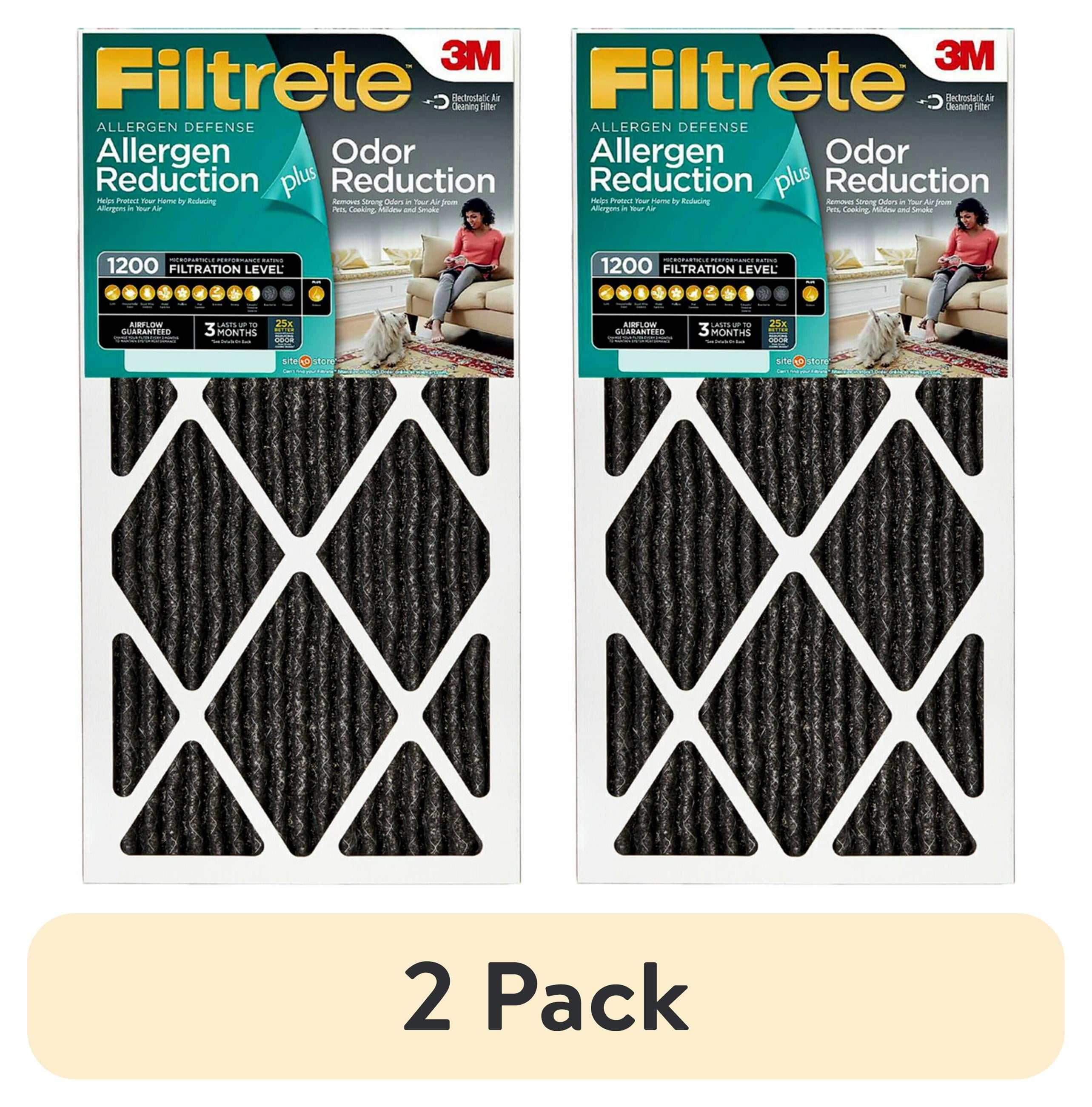 (2 pack) Filtrete 16x24x1 Air Filter, MPR 1200 MERV 11, Allergen Plus ...
