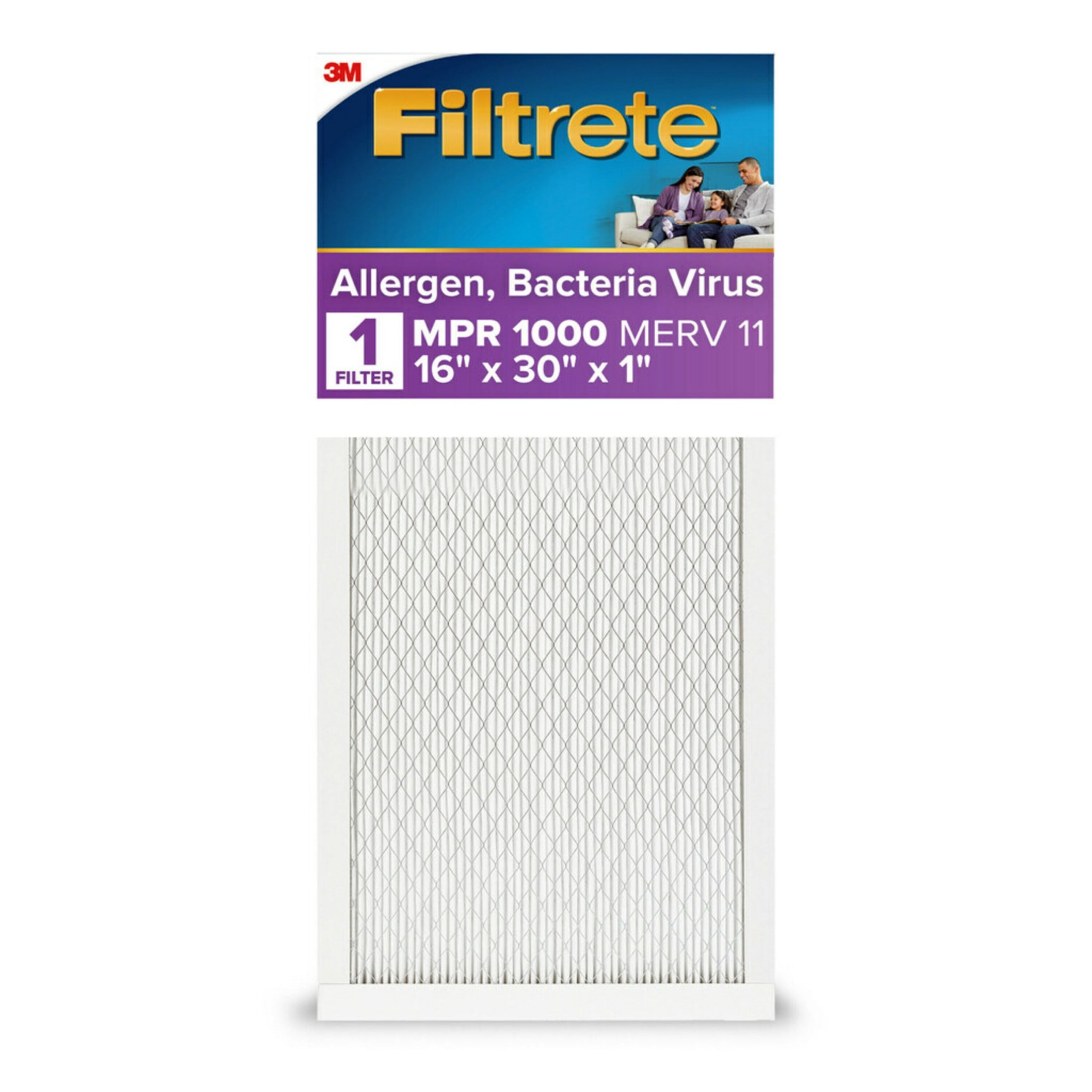 Filtrete 16x30x1 Air Filter, MPR 1500 MERV 12, Advanced Allergen ...