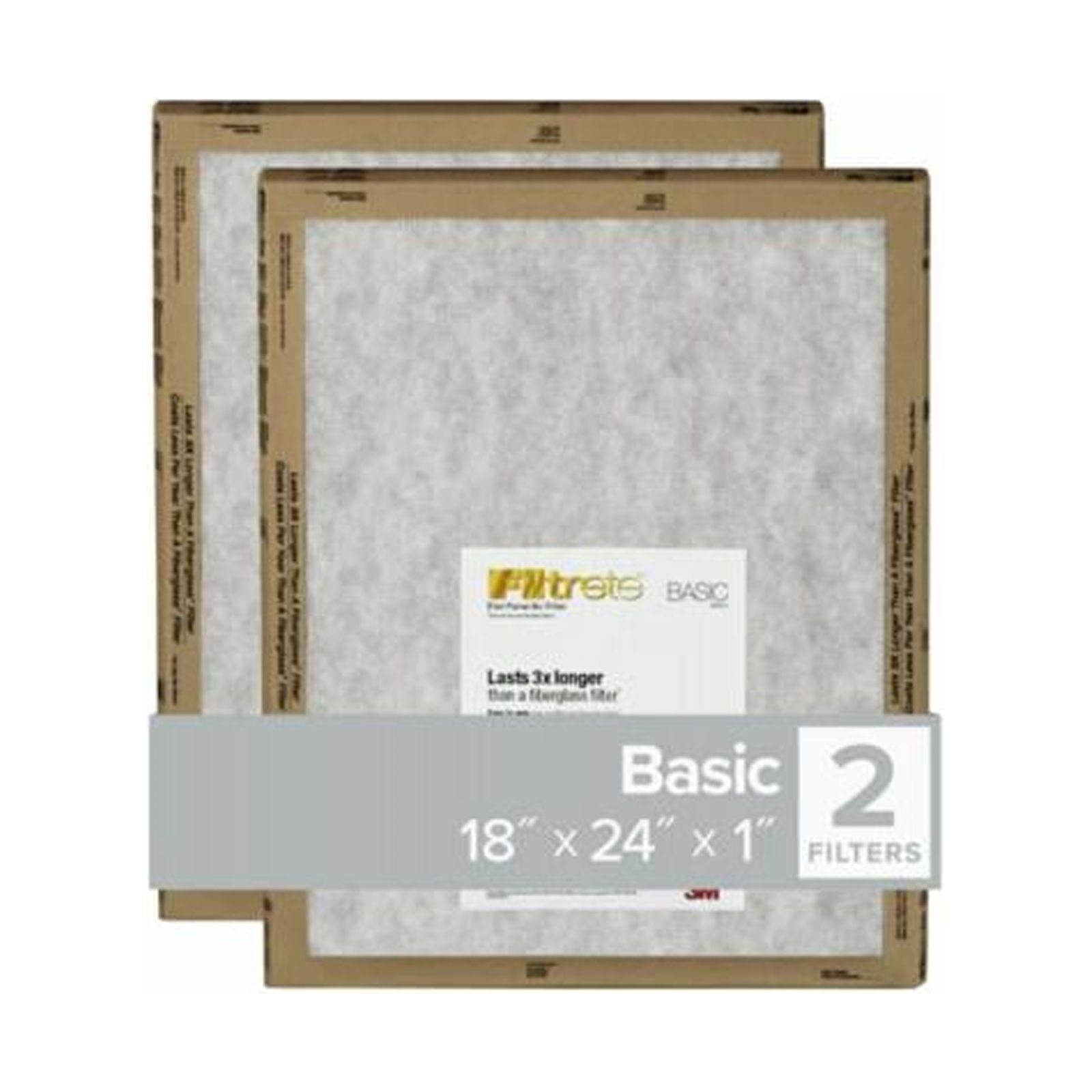 Filtrete 18x24x1 Basic Air Filter for Furnace & AC, FPL21-2PK-24 Pack of 24 - Walmart.com
