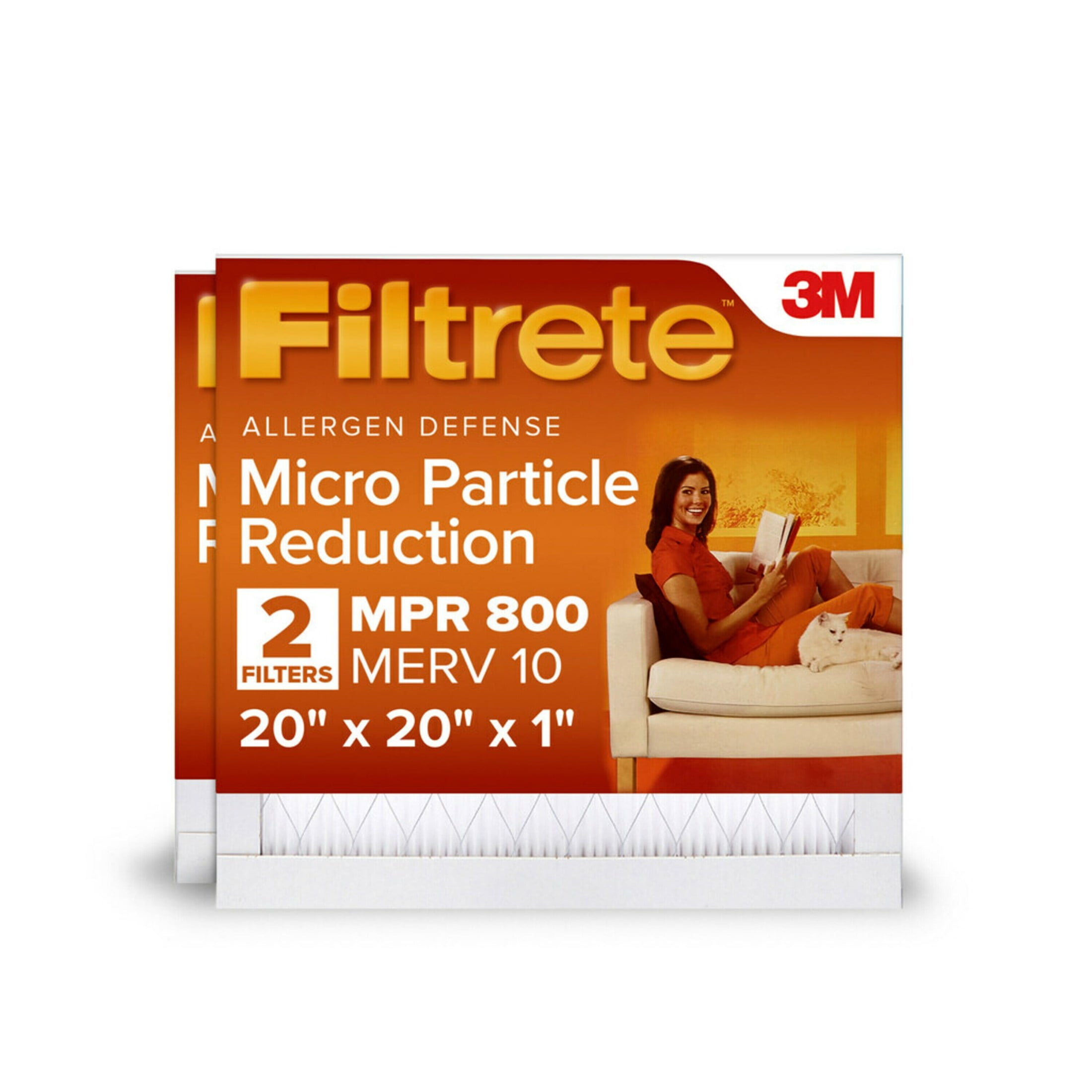 Filtrete 20x20x1 Air Filter, MPR 800 MERV 10, Micro Particle Reduction ...