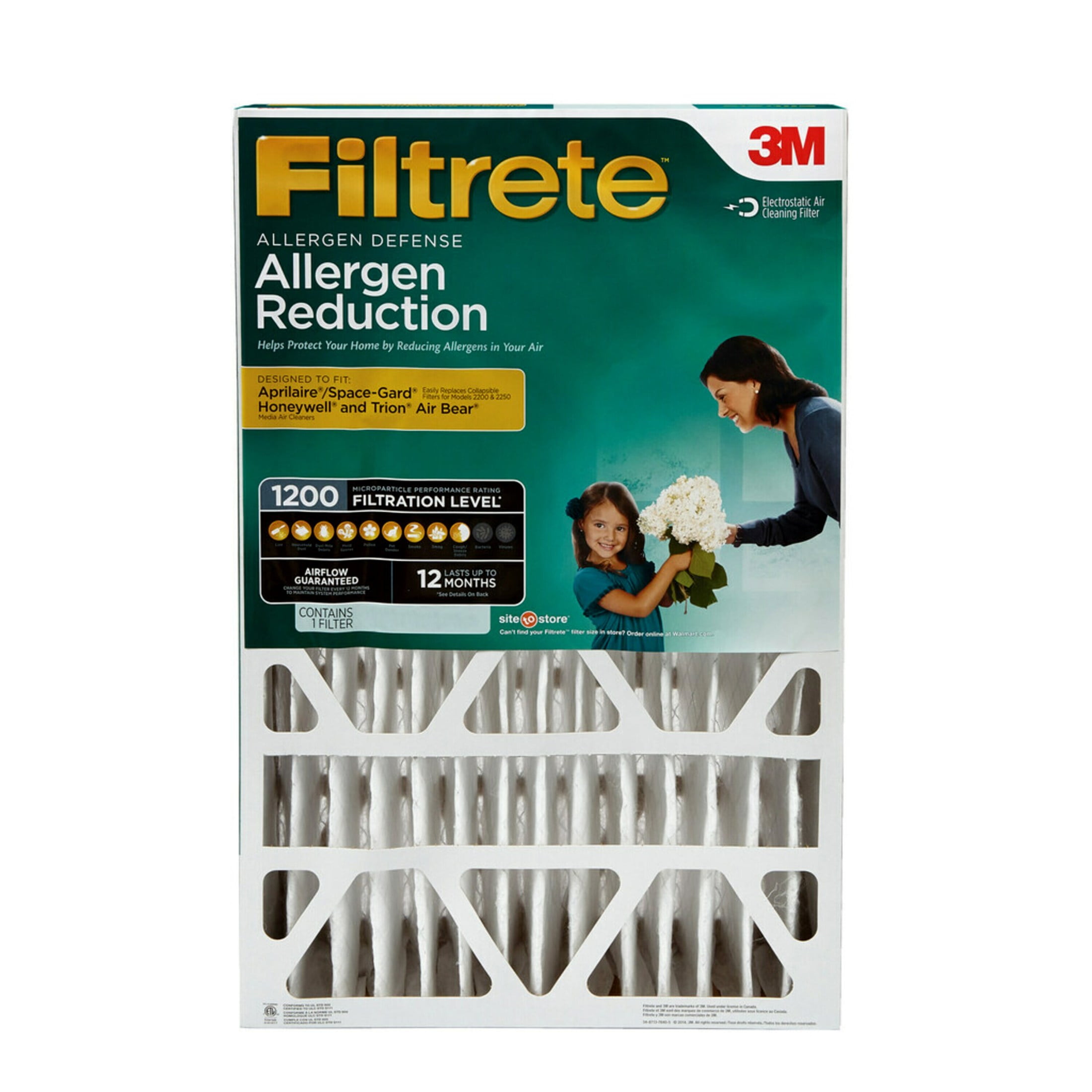 Filtrete 20x25x4 Air Filter, MPR 1200 MERV 11, Allergen Reduction Deep ...