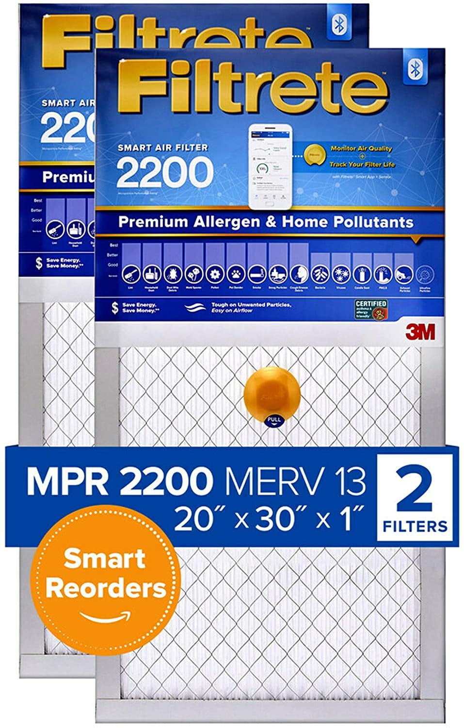 Filtrete 20x30x1 Smart Replenishable AC Furnace Air Filter, MPR 2200 ...