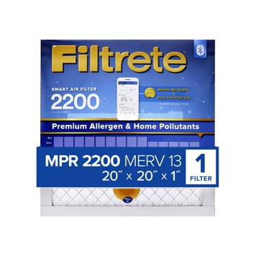 Filtrete by 3M, 14x20x1, Elite Allergen Reduction HVAC Furnace Air Filter, 2200 MPR, 1 Filter ...