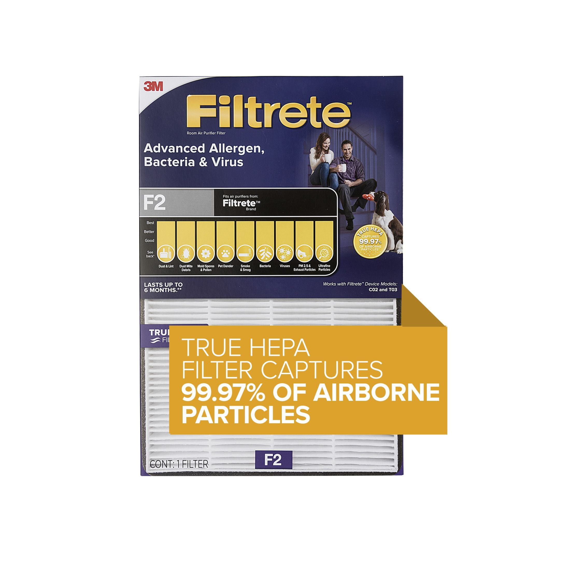Filtrete Advanced Allergen, Bacteria & Virus True HEPA Room Air ...