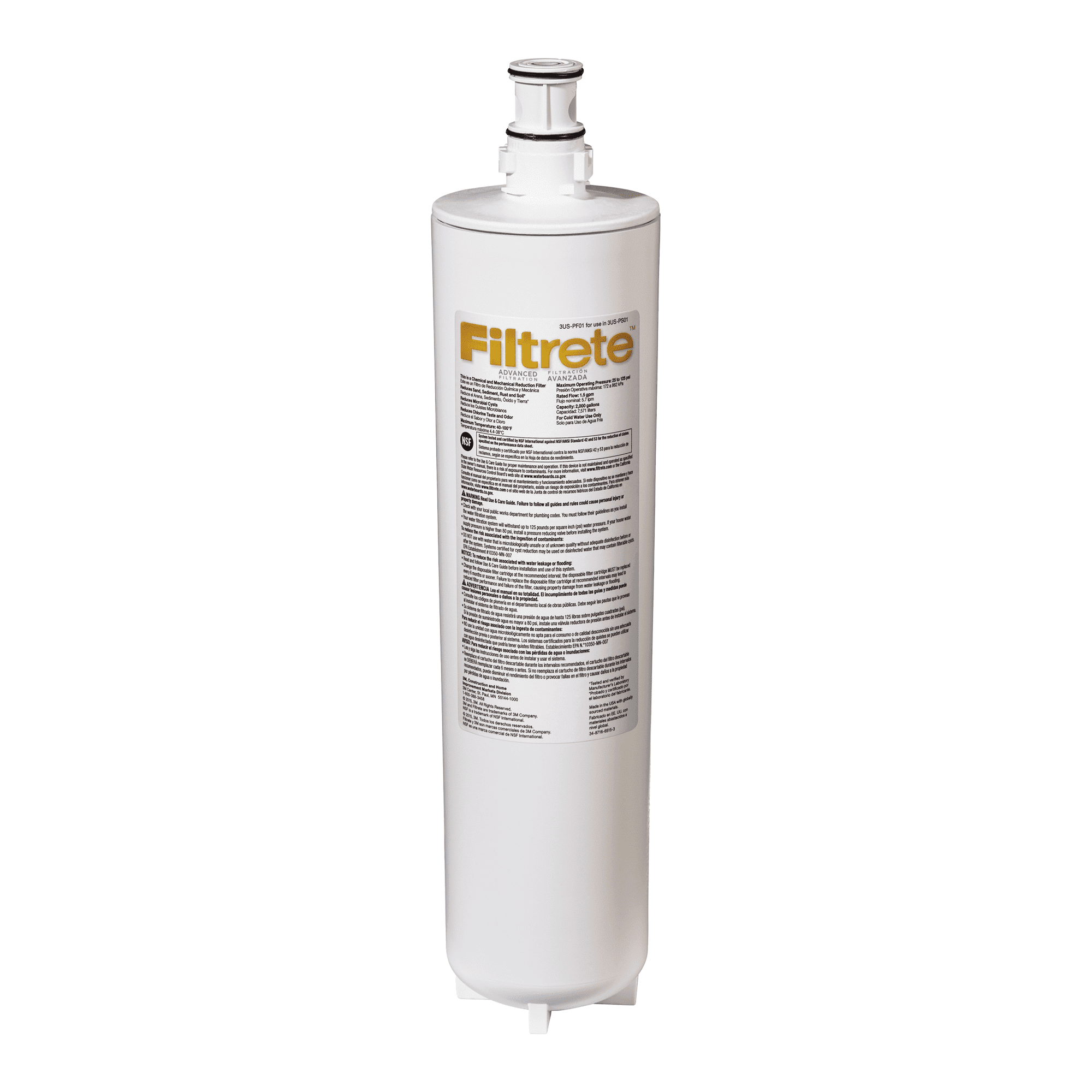 Filtrete Advanced Quick Change Under Sink Water Filtration Filter 3US ...