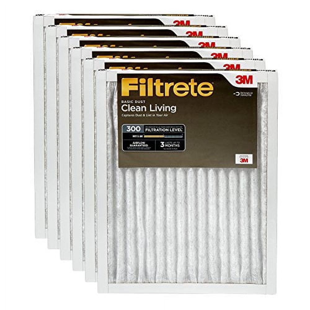 Filtrete Clean Living Basic Dust AC Furnace Air Filter, MPR 300, 10 x ...